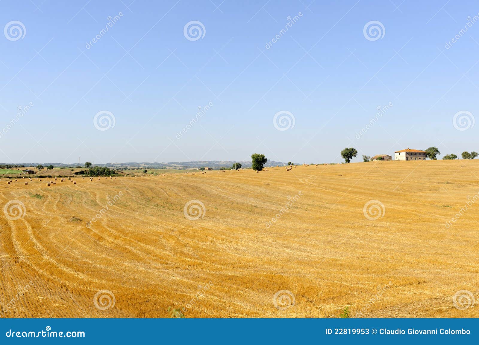 Summer Landscape in Lazio (Italy) Stock Image - Image of agriculture ...