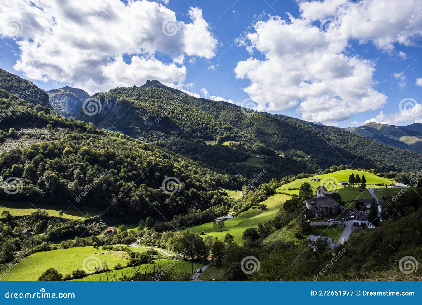 Summer Landscape in the Mountains of Navarra, Pyrenees, Spain Stock ...