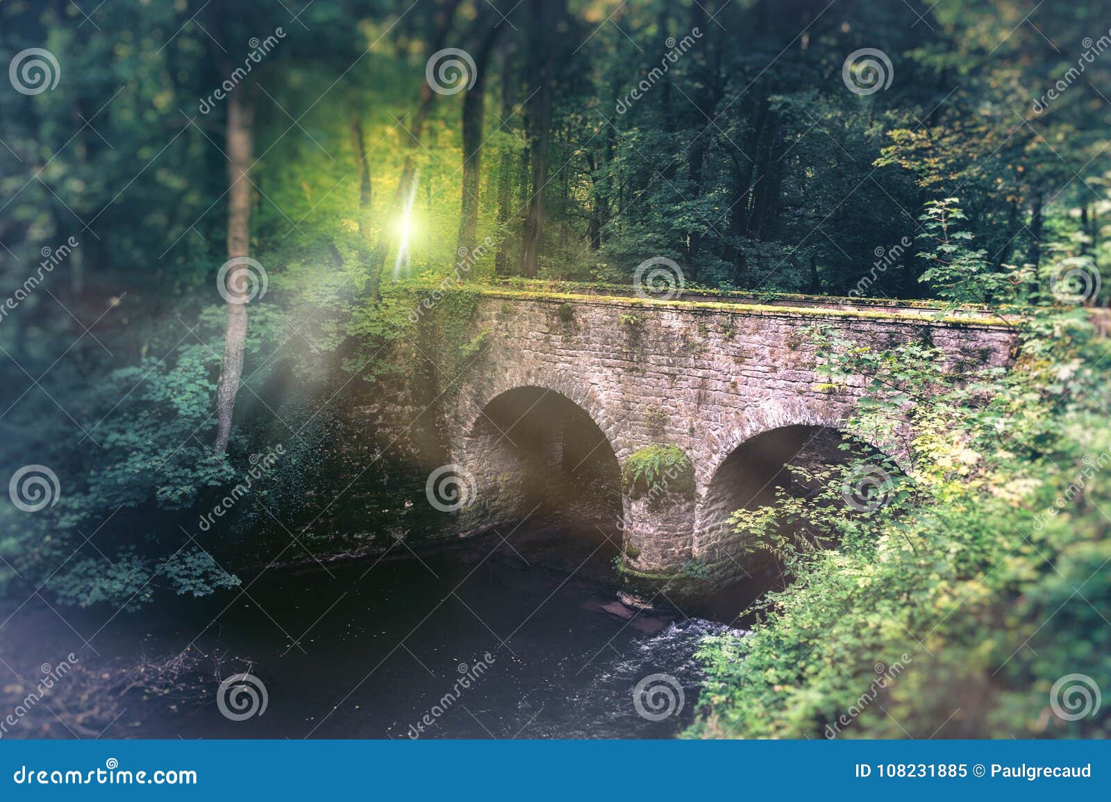 Old Cobblestone Bridge With Worn Asphalt Pathway In Kazdanga, Latvia ...
