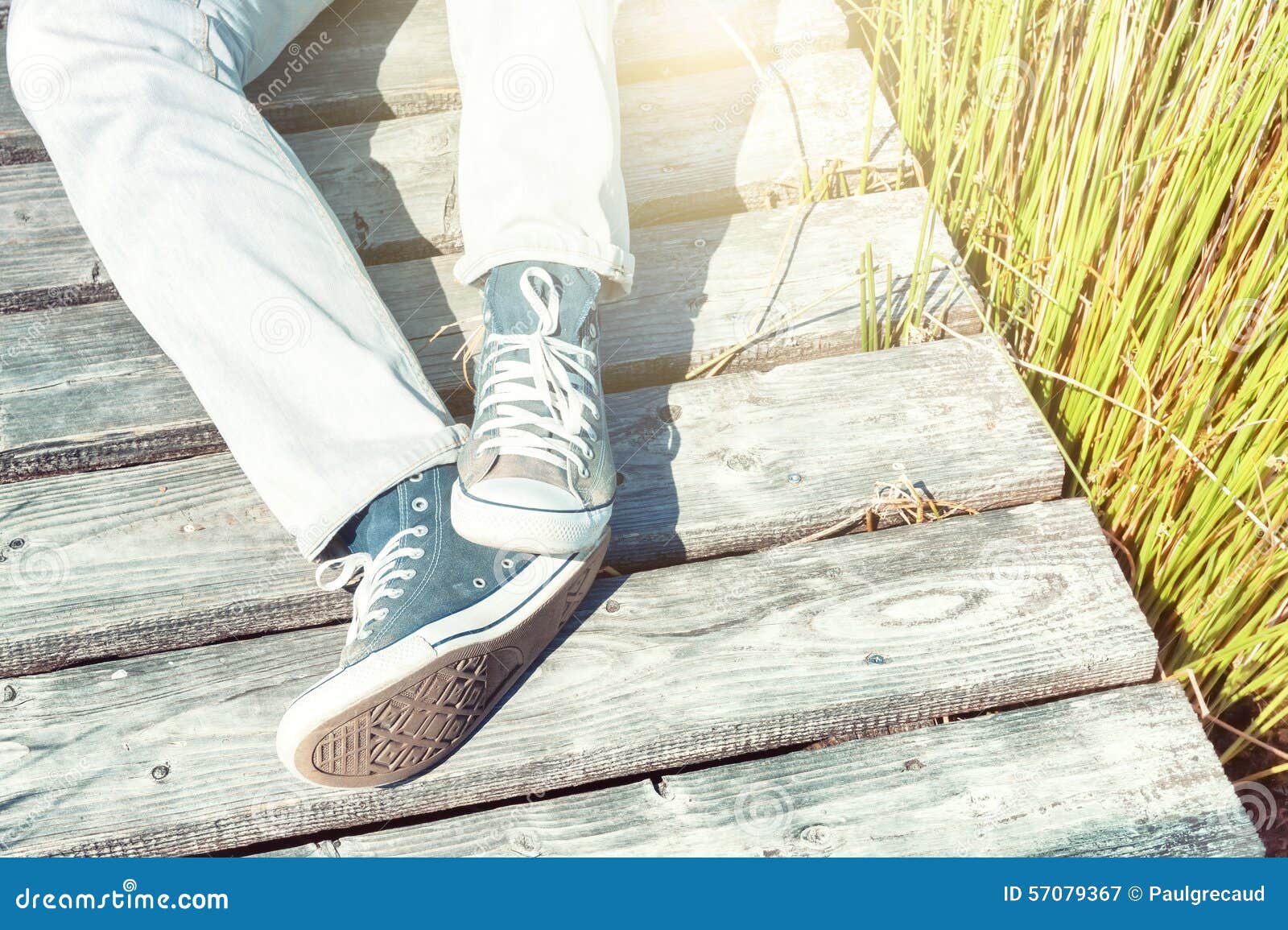 Summer Landscape with Relaxing Teenager Stock Image - Image of happy ...