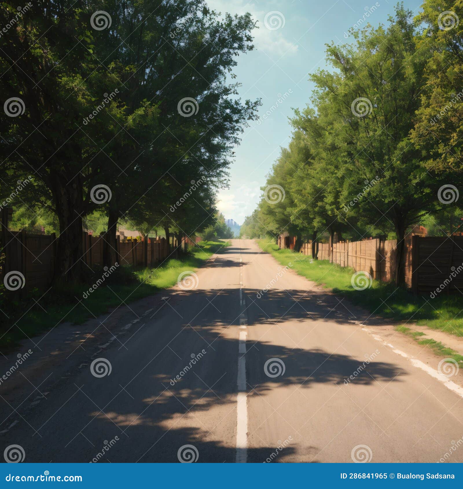 Summer Landscape in Rural Areas. Made with Generative AI Stock ...