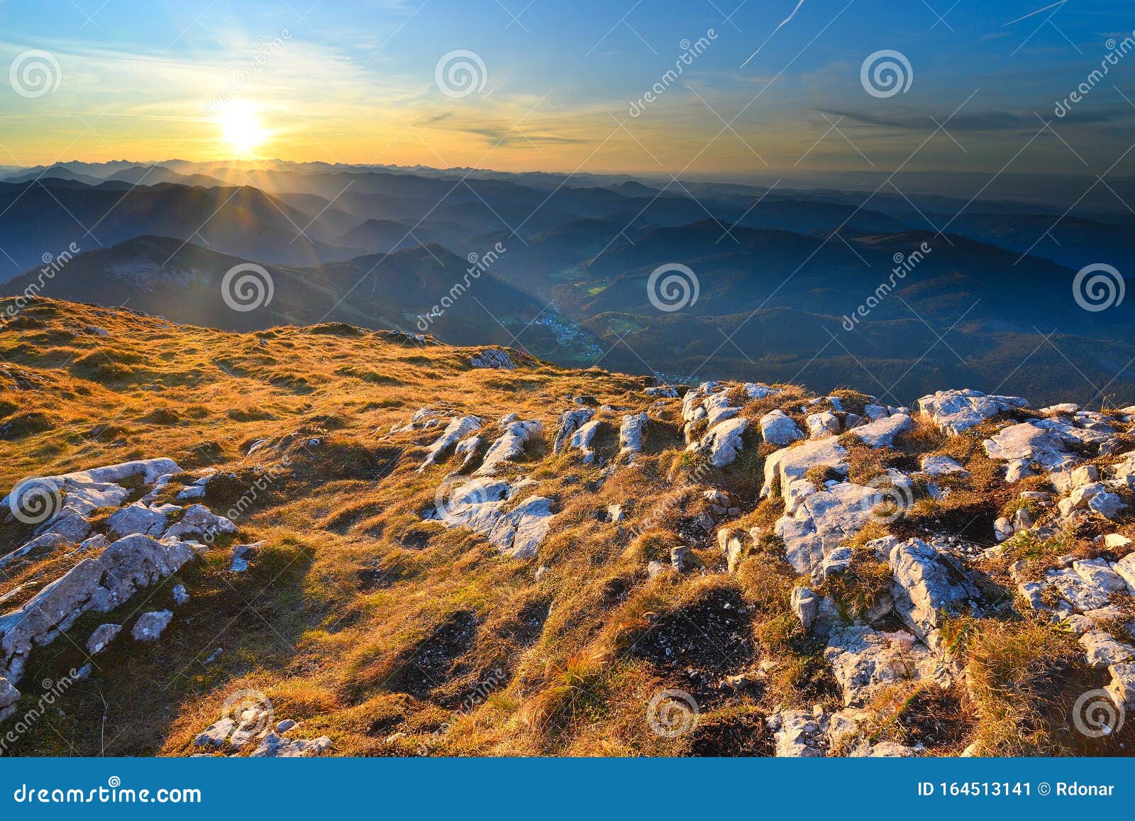 Summer Landscape with Sharp Mountain Peaks in Alps Stock Image - Image ...