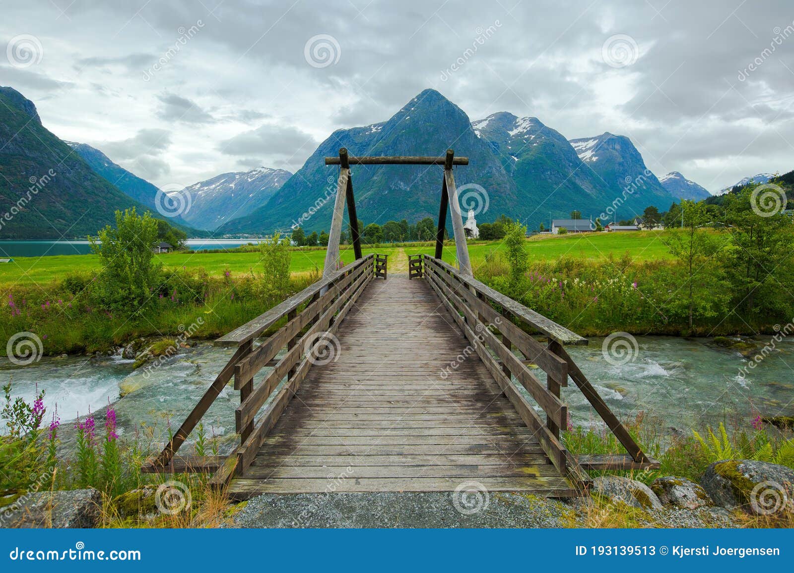 Summer Landscape in Stryn Norway Stock Image - Image of nature ...