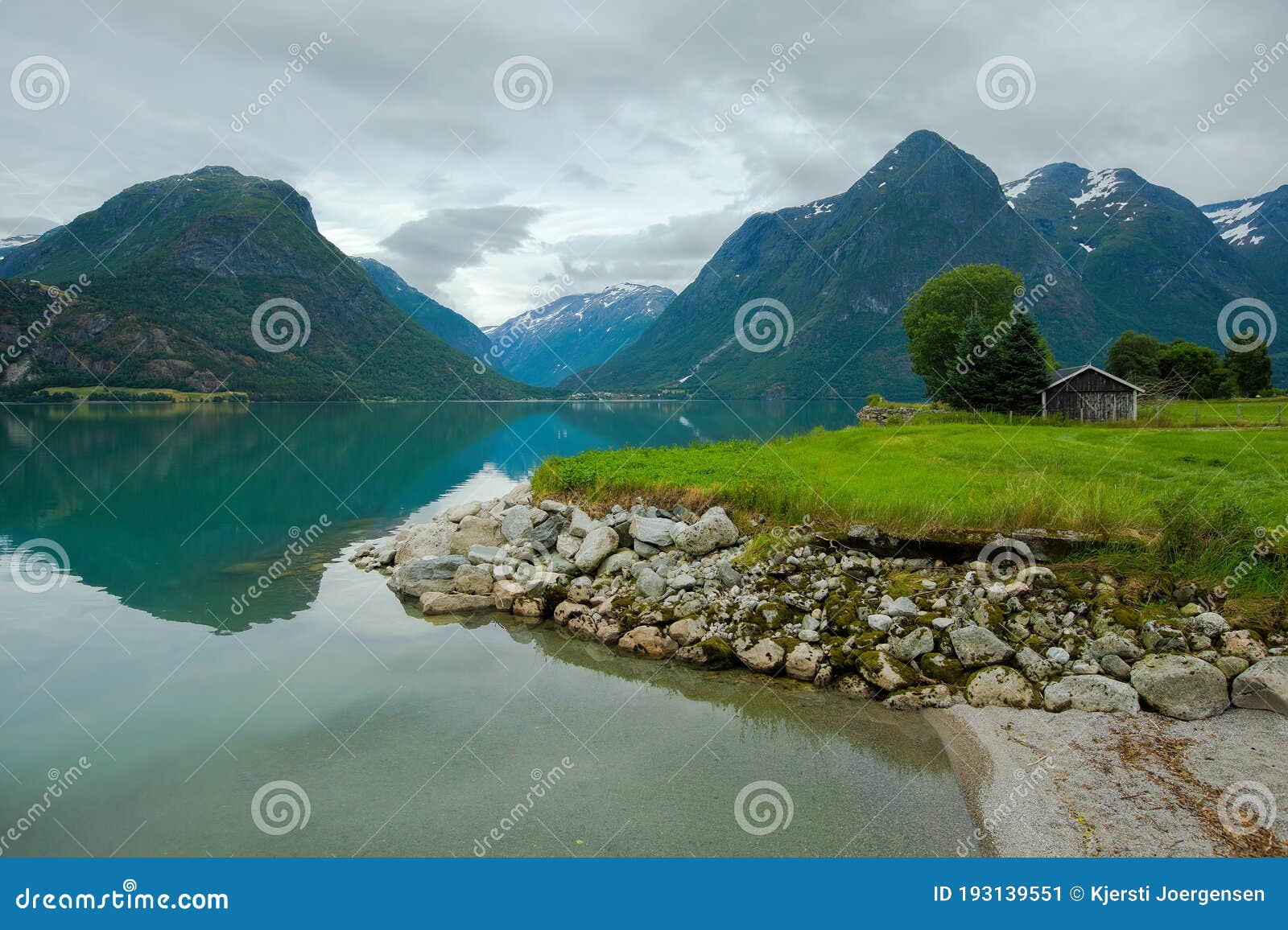 Summer Landscape in Stryn Norway Stock Image - Image of rock, national ...