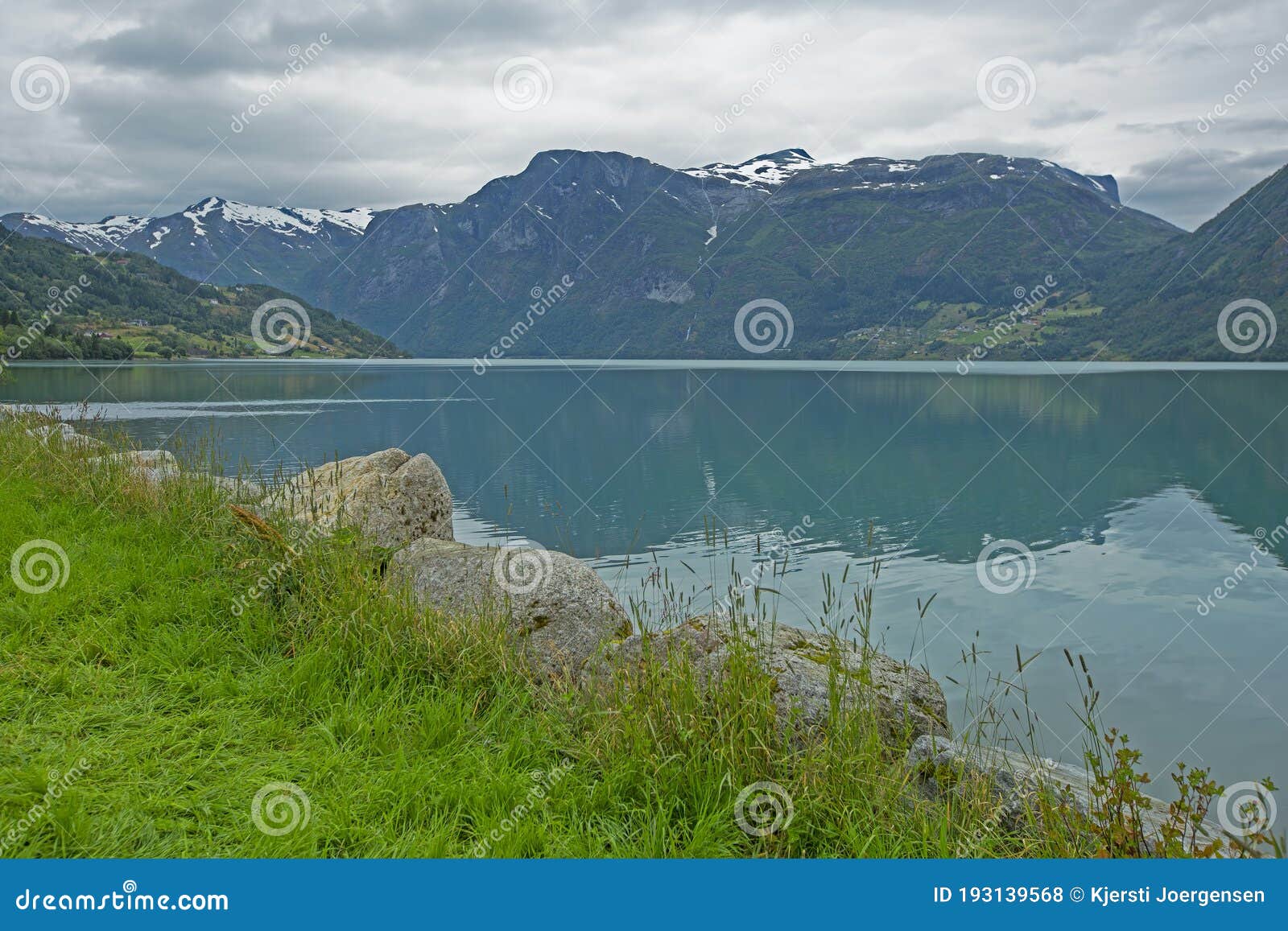 Summer Landscape in Stryn Norway Stock Photo - Image of fjord, stone ...