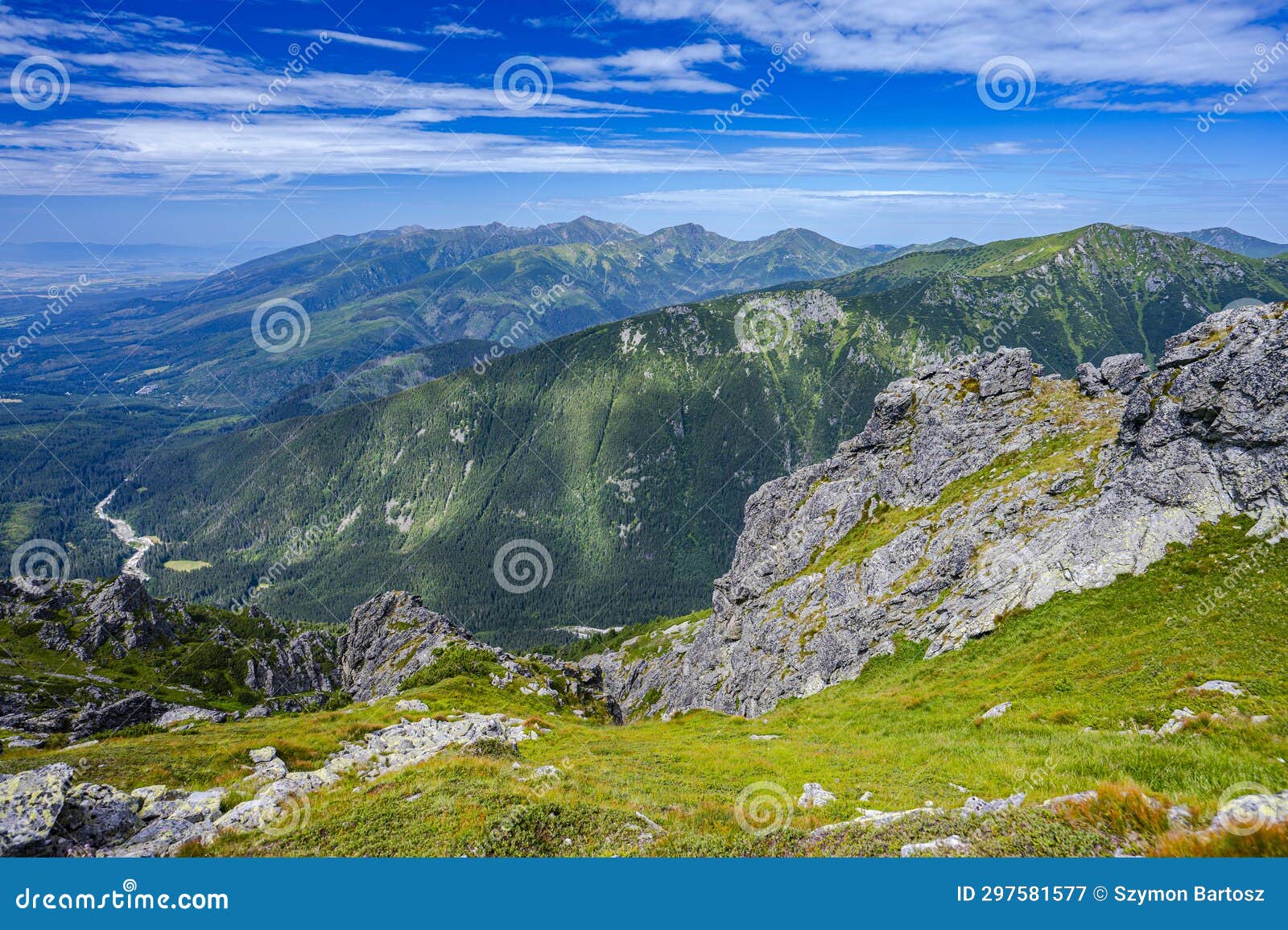 Summer Landscape of the Tatra Mountains from the Krivan Peak Stock ...