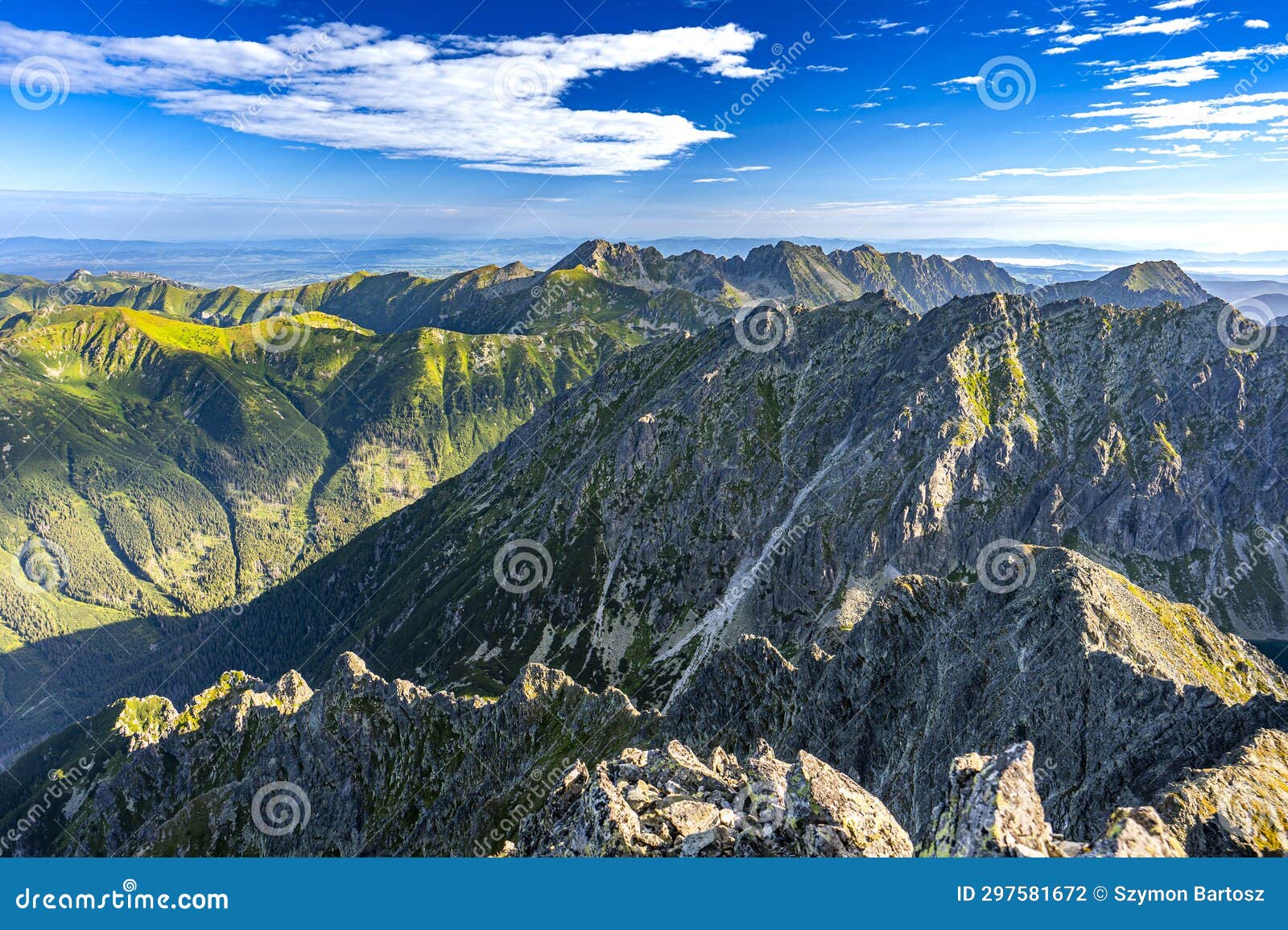 Summer Landscape of the Tatra Mountains from the Krivan Peak Stock ...