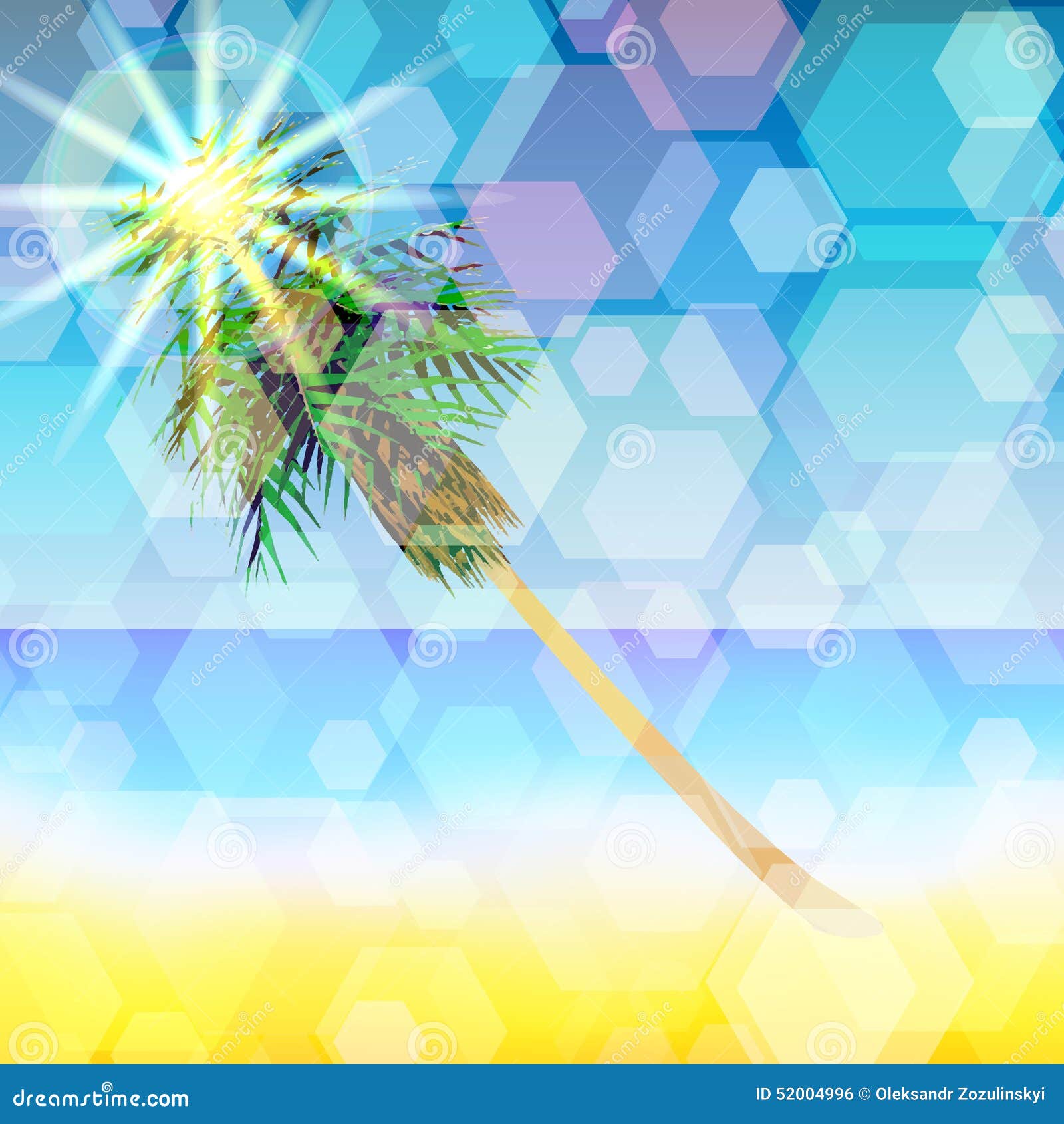 Summer landscape Vector 3 stock vector. Illustration of sunlight - 52004996