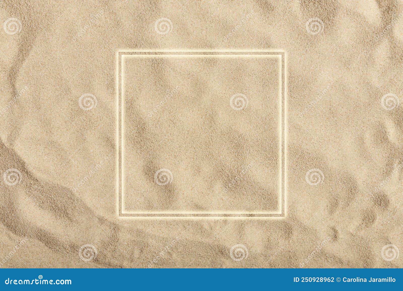 Summer Layout, Top View Minimal Design of Beach Sand with an Empty ...