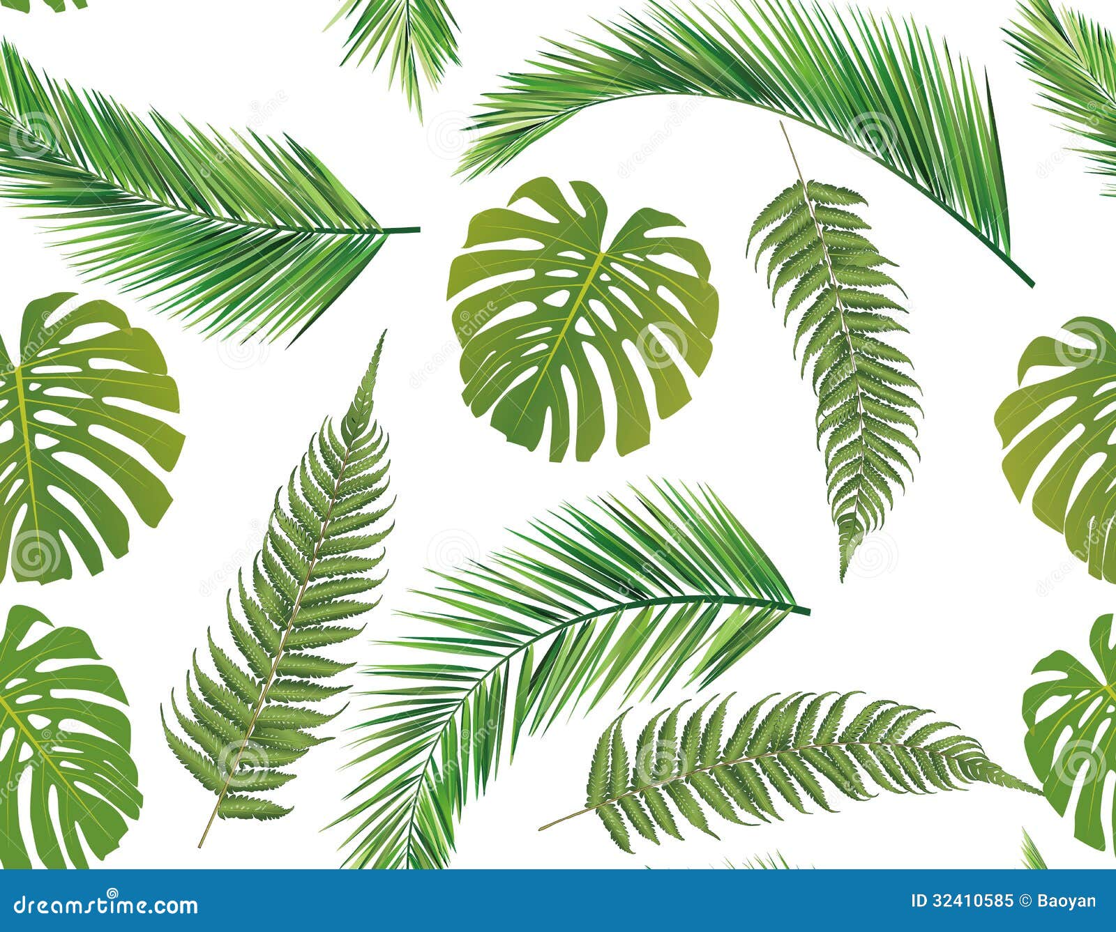 Summer leaves stock vector. Illustration of plant, leaf - 32410585