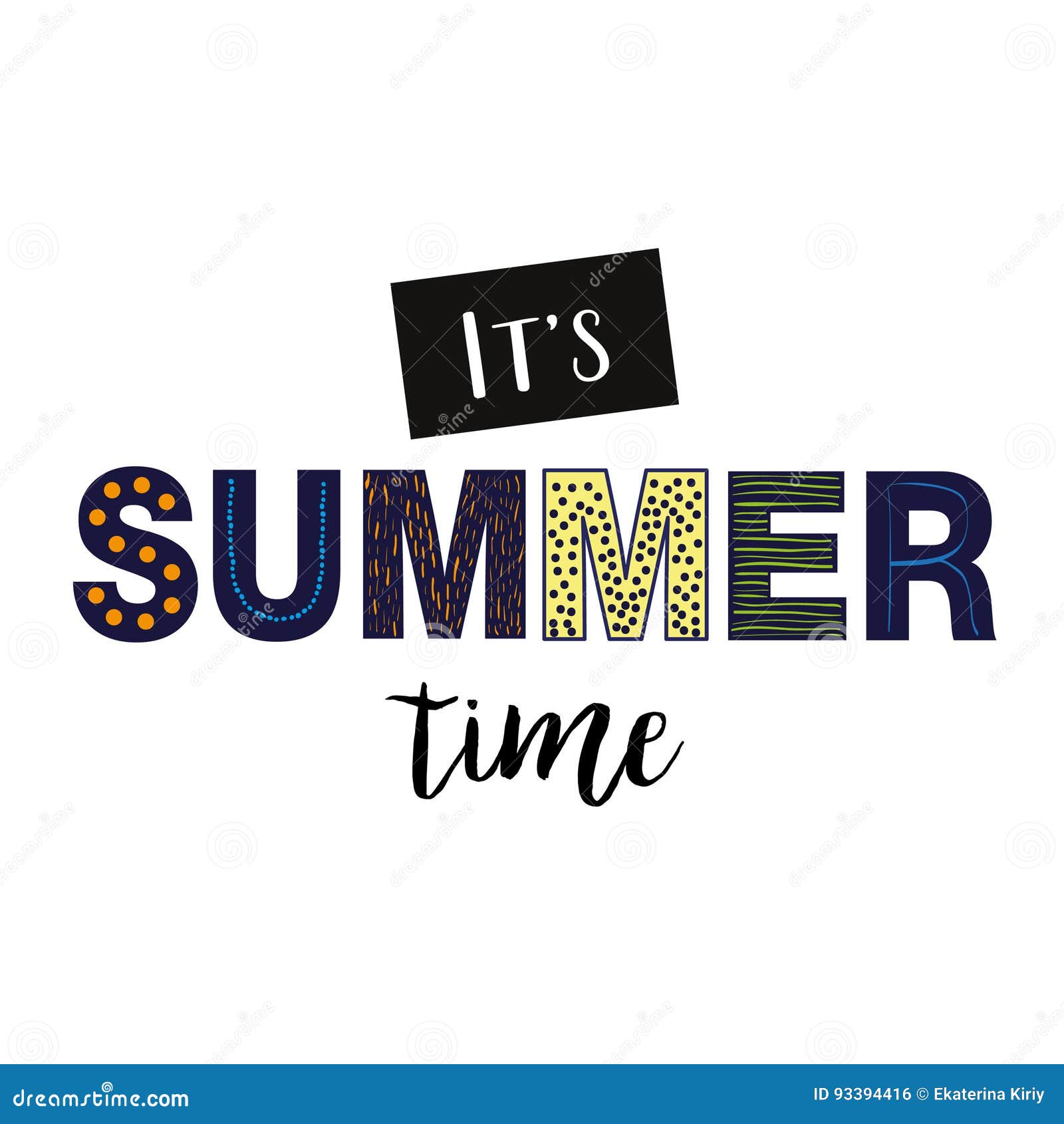 Summer lettering stock illustration. Illustration of beach - 93394416