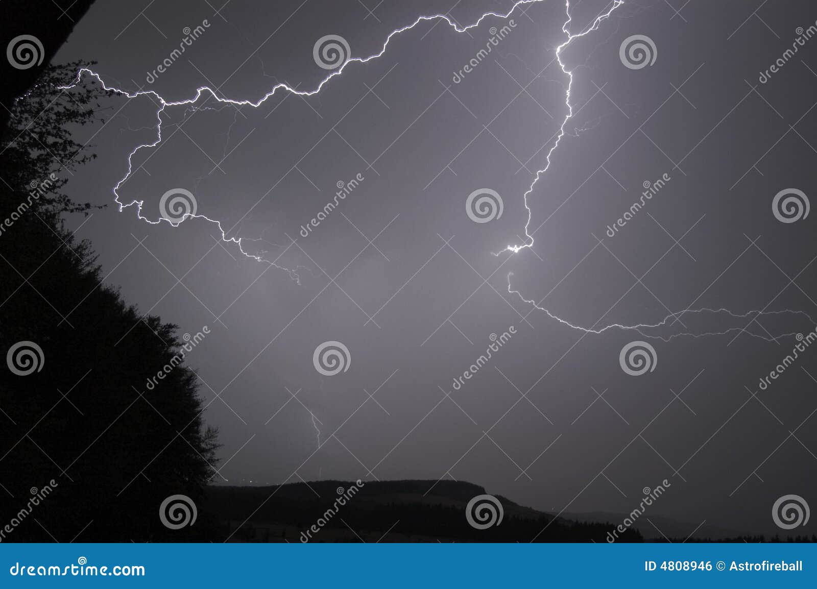 Summer lightning stock photo. Image of clouds, electron - 4808946