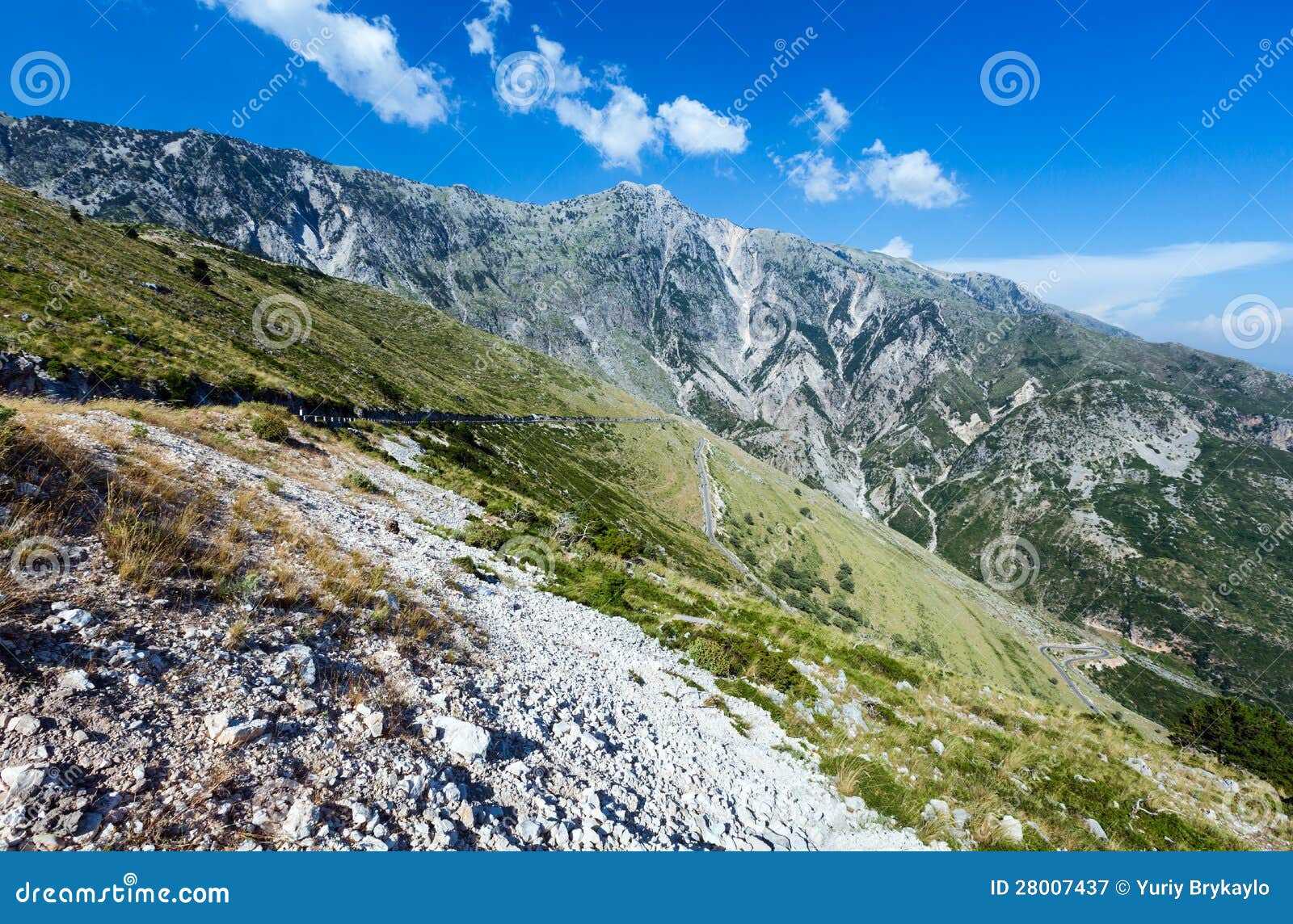 Summer Llogara Pass (Albania) Stock Image - Image of mountain, pass ...