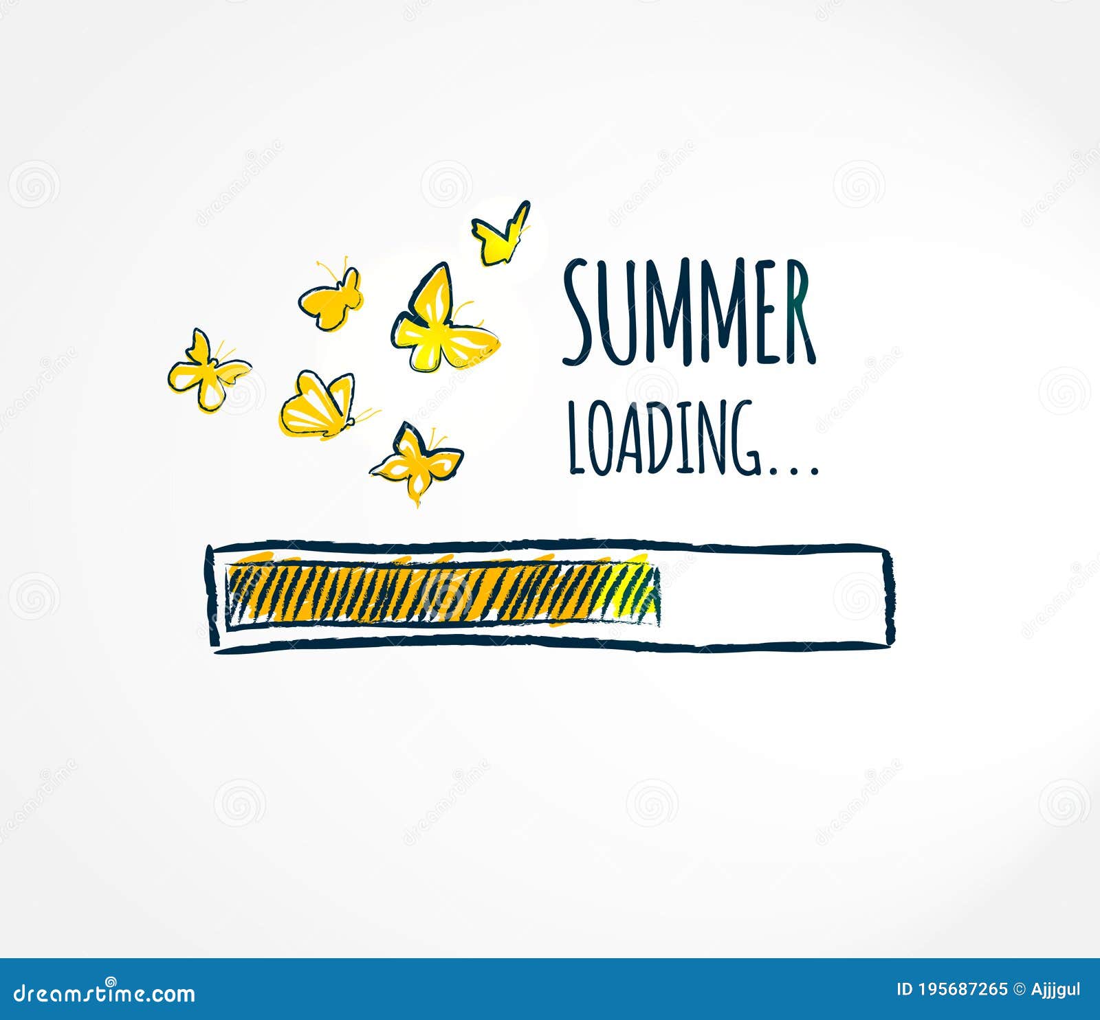 Summer Loading Concept Illustration Stock Vector - Illustration of ...