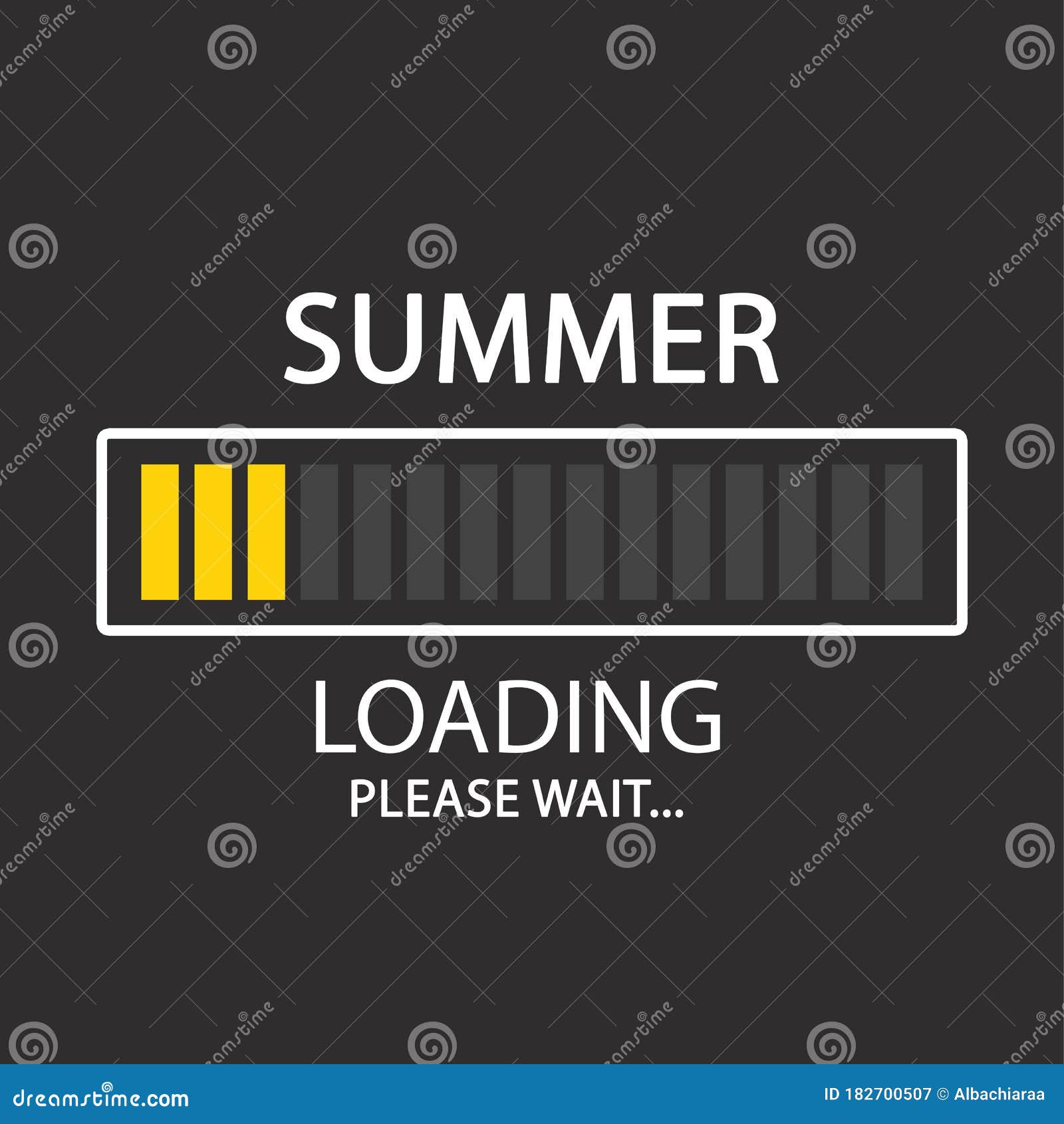 Summer Loading. Please Wait. Flat Design Illustration. Stock ...