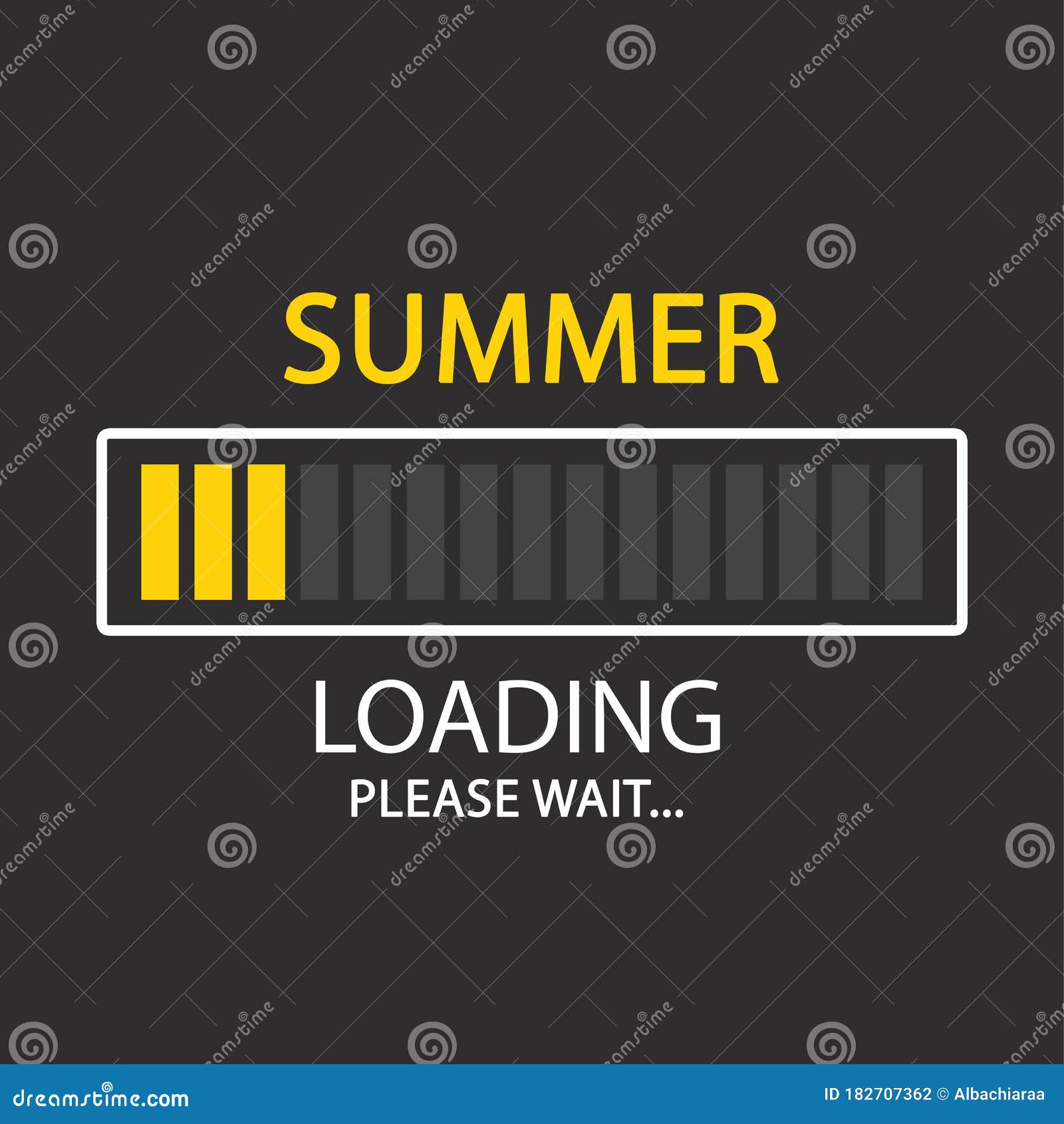 Summer Loading. Please Wait. Flat Design Illustration. Stock ...