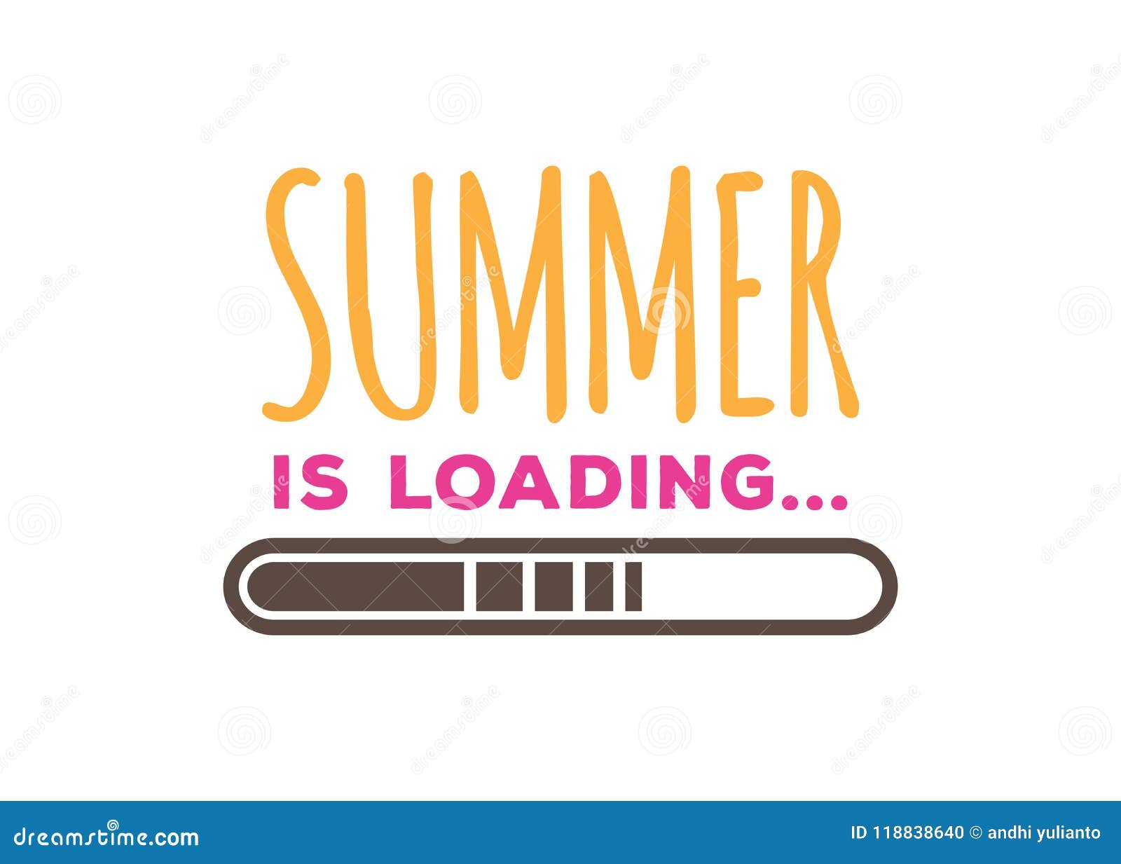 Summer is Loading Quote Logo Design Template Stock Illustration ...