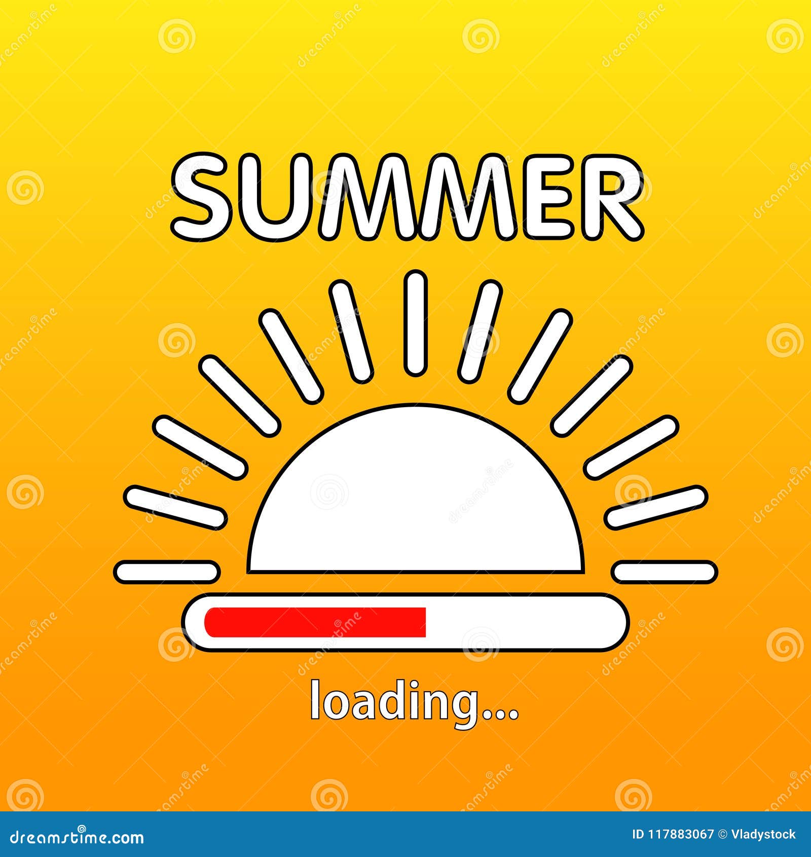 Summer is loading stock vector. Illustration of summer - 117883067