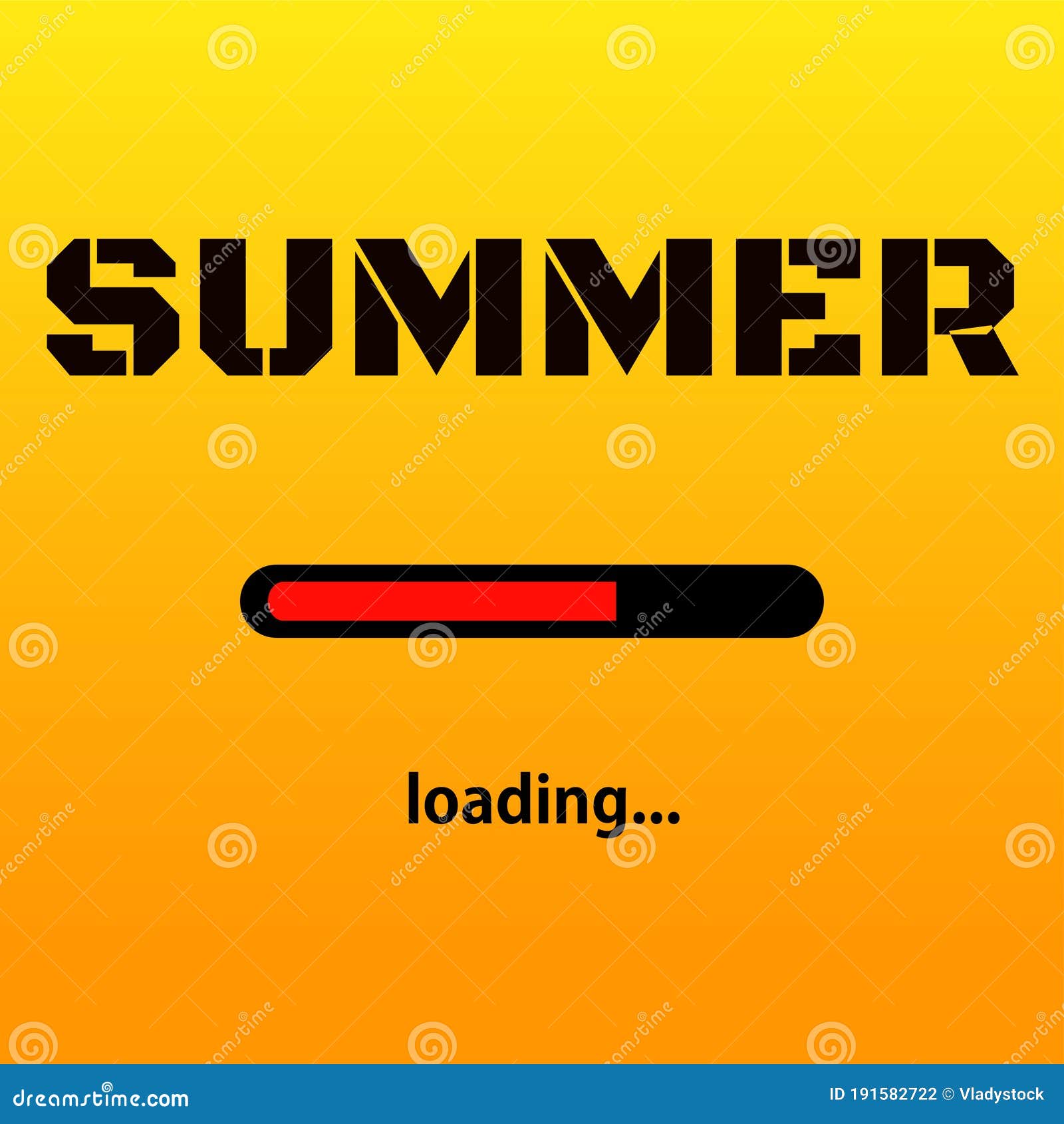 Summer is loading stock vector. Illustration of progress - 191582722