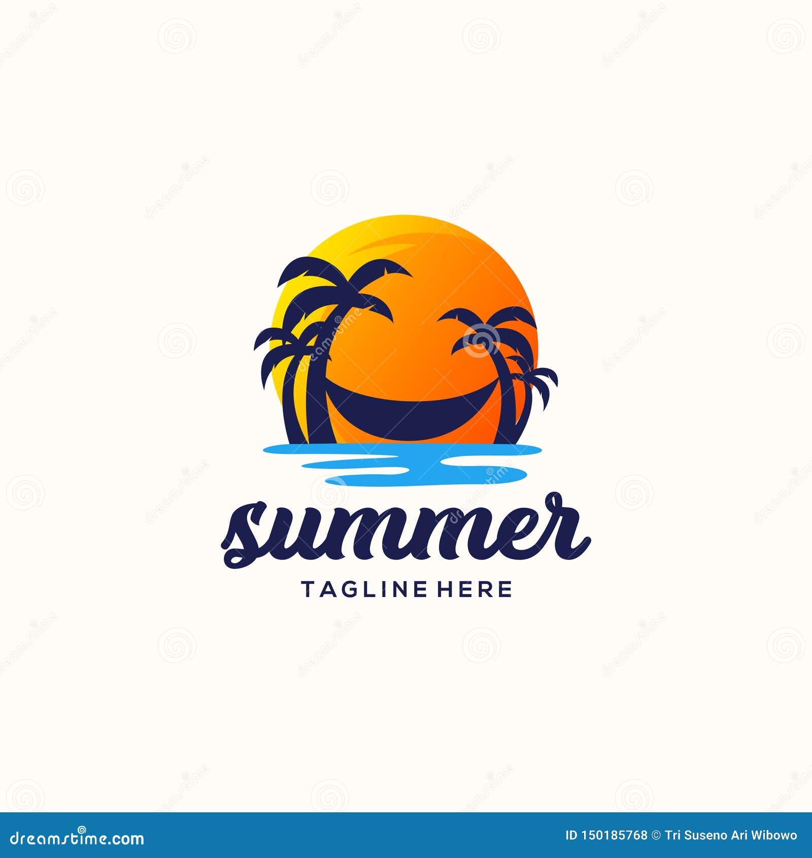 Summer Logo Design Vector Illustration Stock Illustration ...