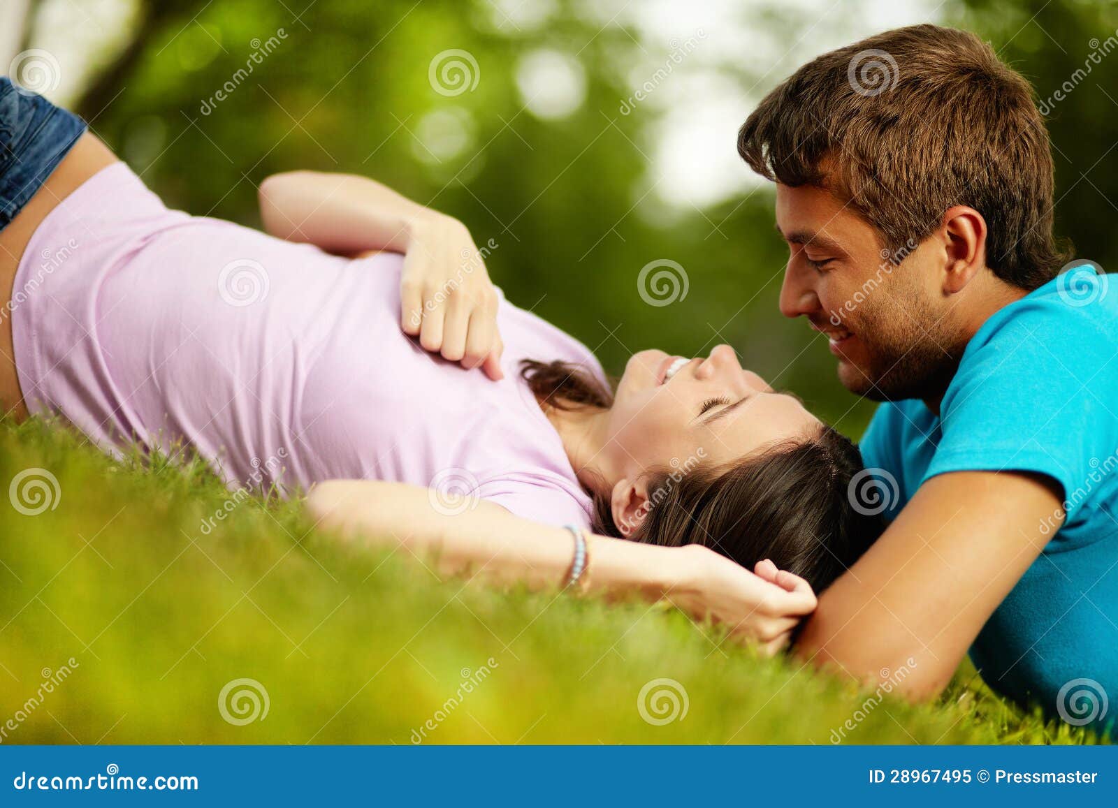 Summer love stock image. Image of lying, female, expression - 28967495