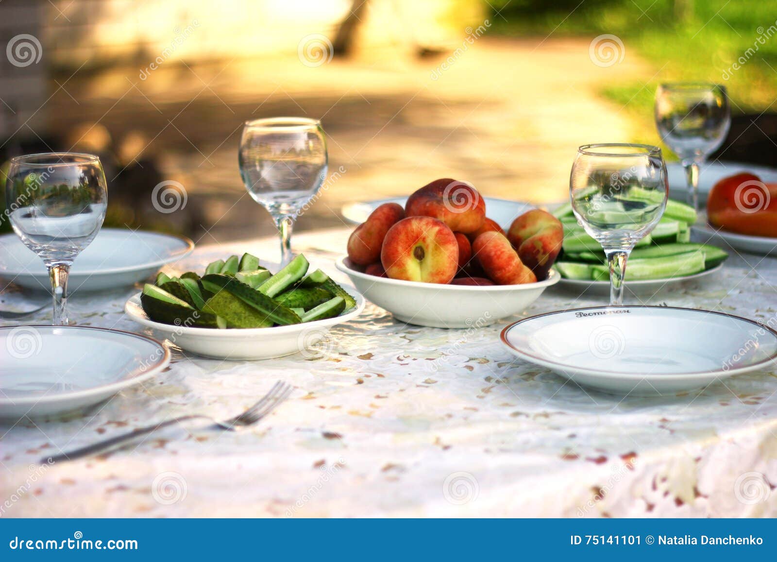Summer lunch outdoors stock image. Image of romance, relax - 75141101