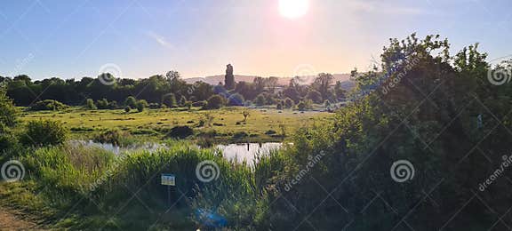 Summer Marsh Sunset stock image. Image of nature, landscape - 188049483