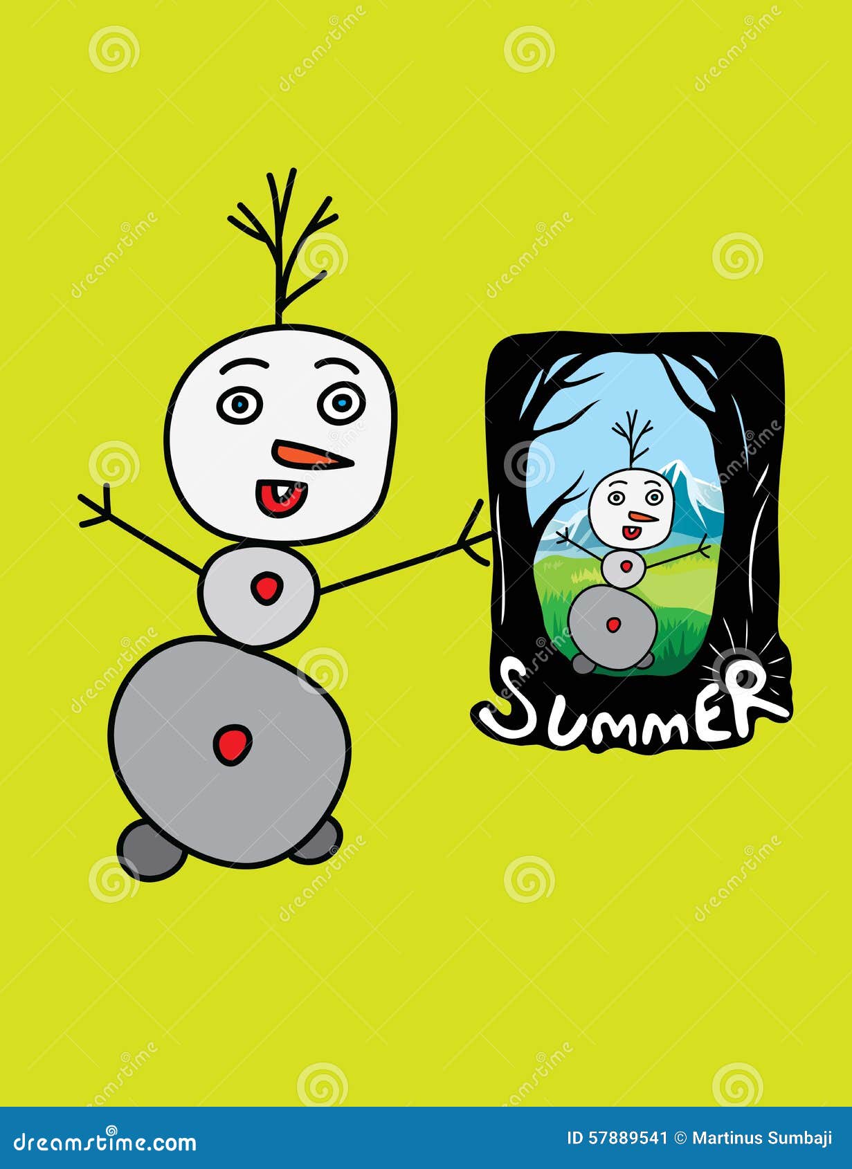 Summer Memory stock vector. Illustration of graphic, sketch - 57889541