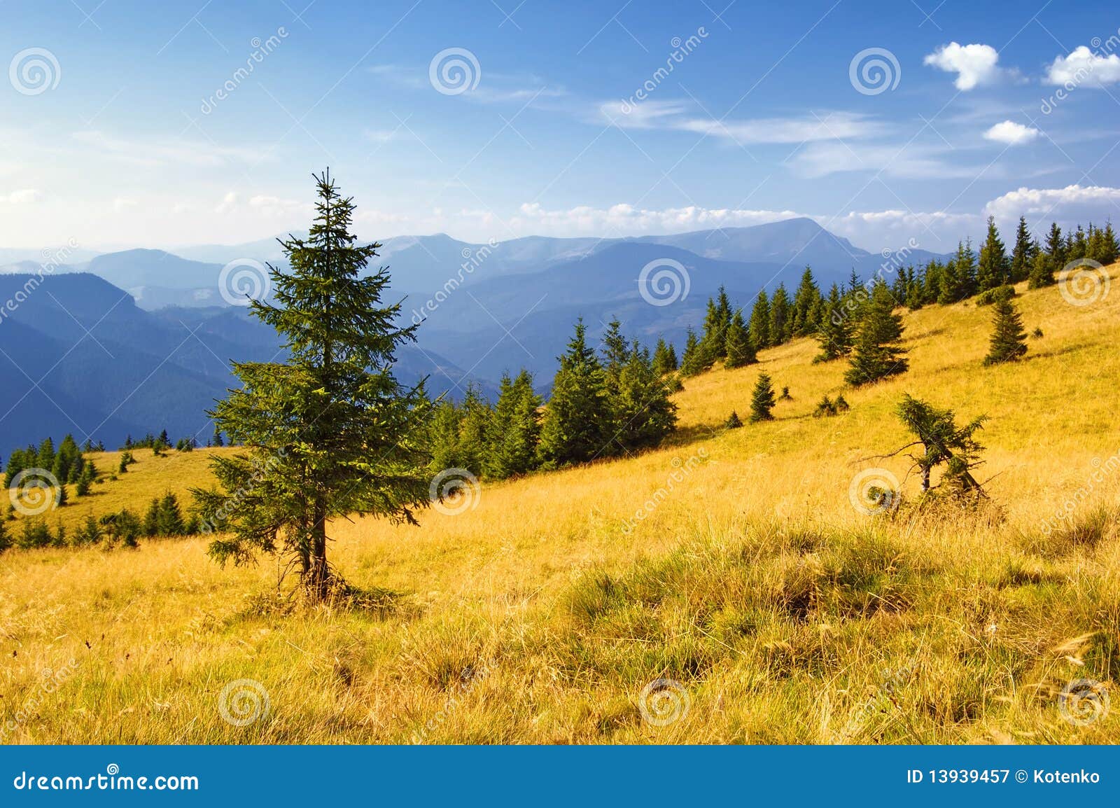 Summer mountain landscape stock image. Image of hill - 13939457