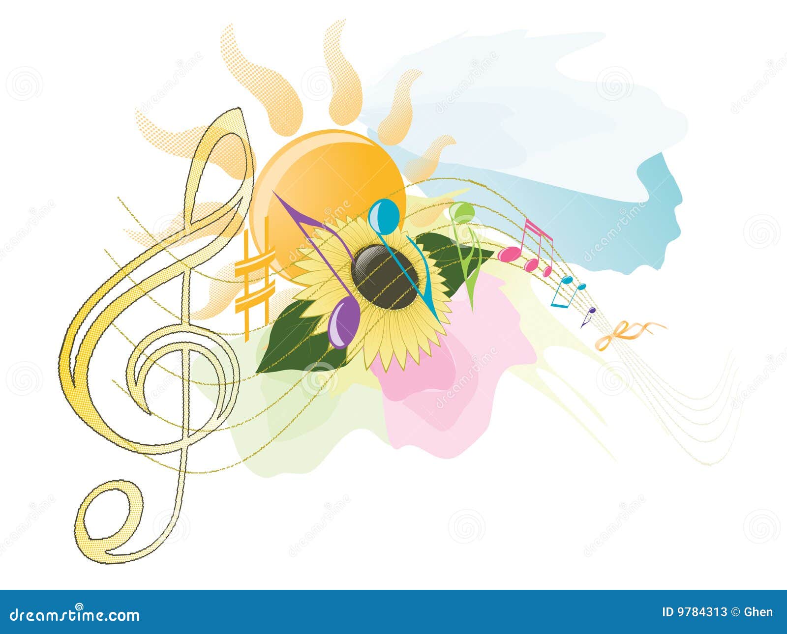 Summer music stock vector. Illustration of creative, halftone - 9784313