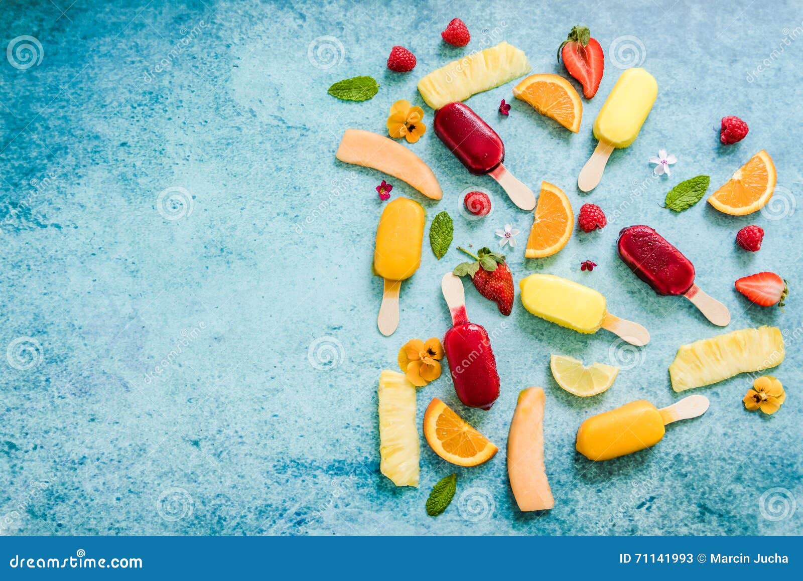 Summer Natural Popsicle Border Background Stock Image - Image of lime ...
