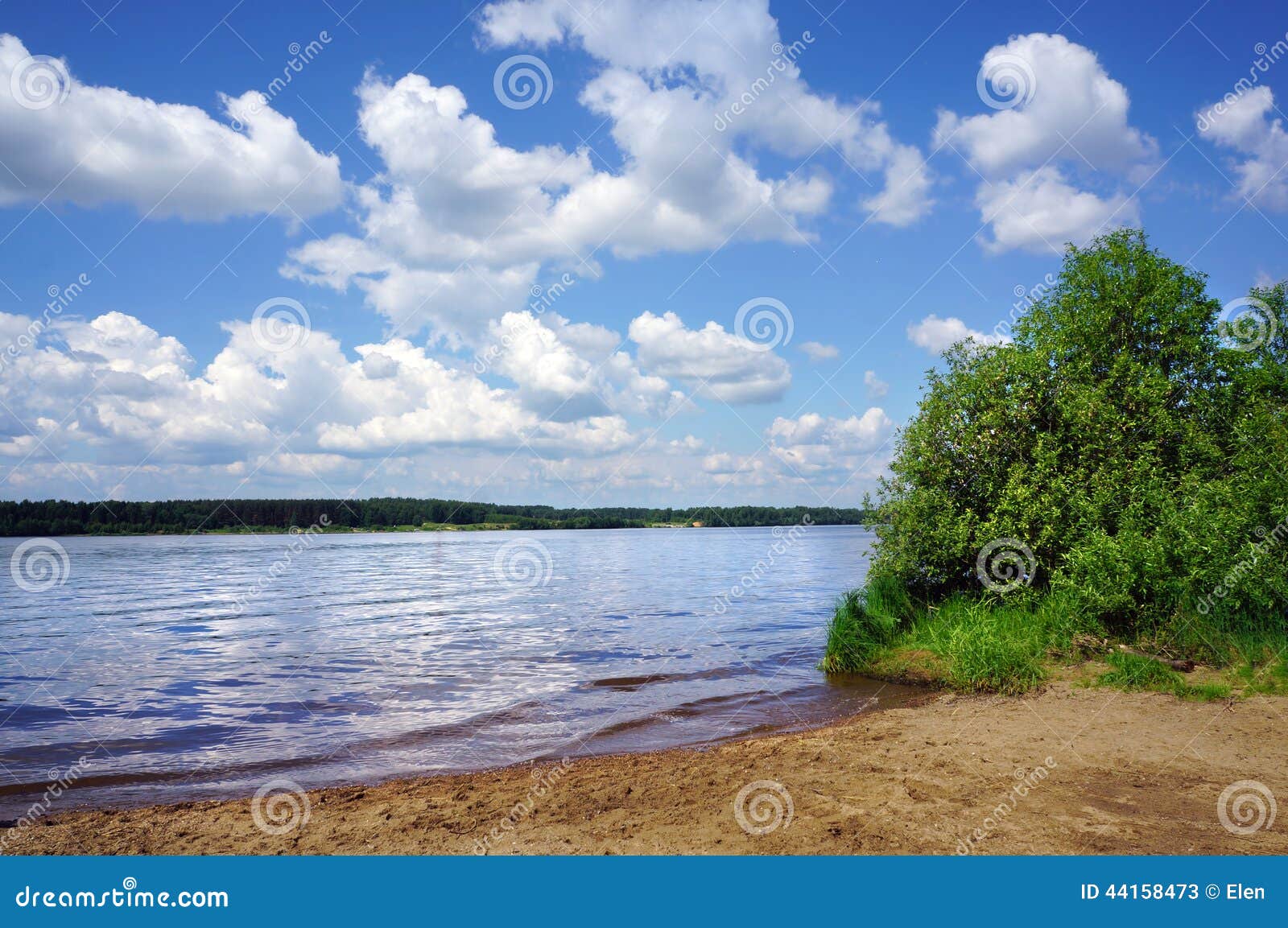 Summer nature, Volga river stock image. Image of white - 44158473