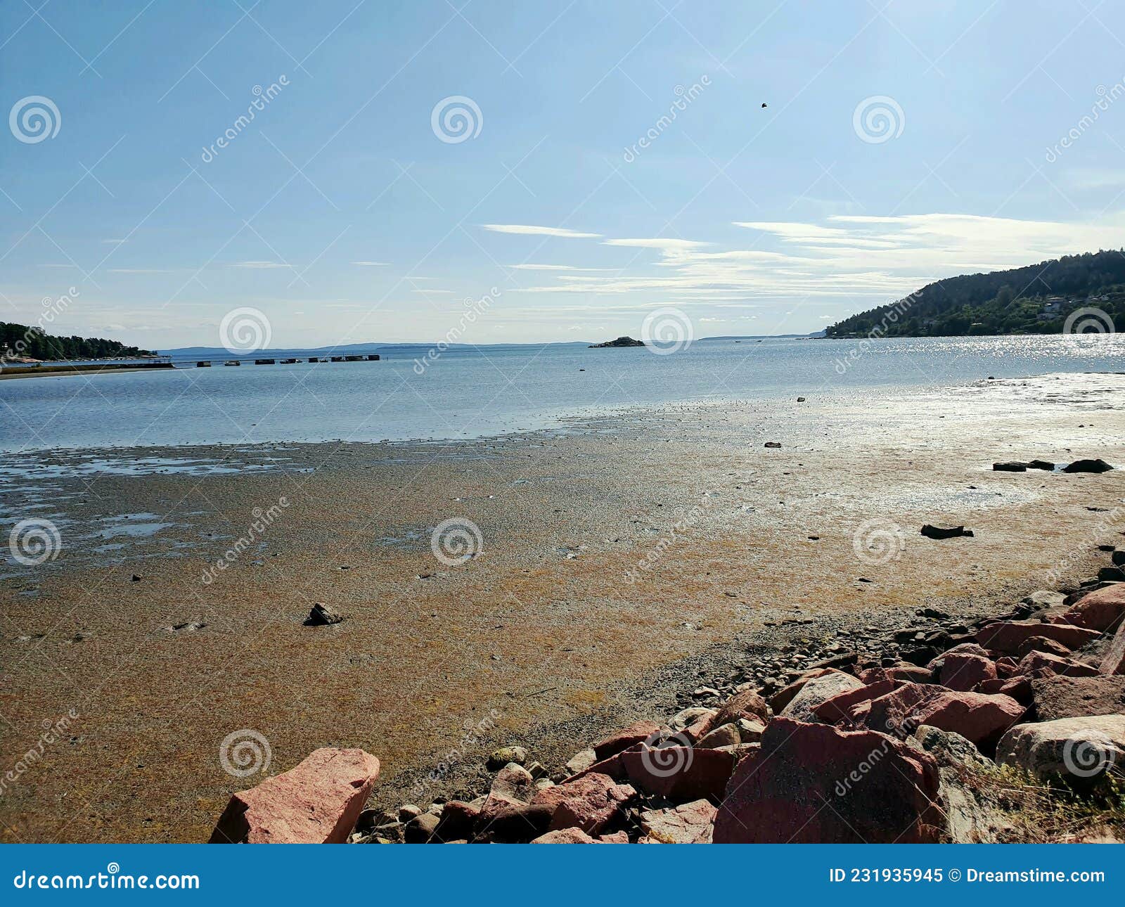 Summer Norwegian Beach Blue Sky Stock Image - Image of norwegian, coast ...