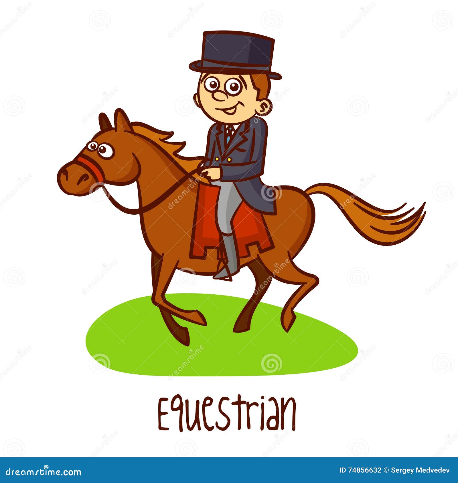 Summer Olympic Sports. Equestrian Stock Vector - Illustration of ...