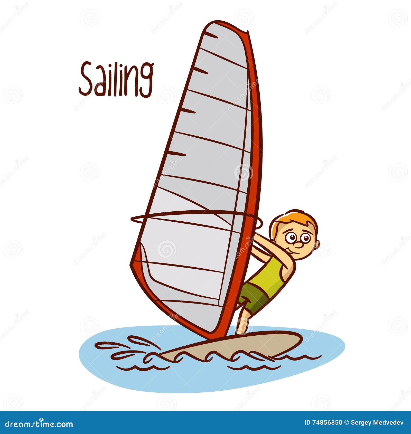 Summer Olympic Sports. Sailing Stock Vector - Illustration of athletics ...