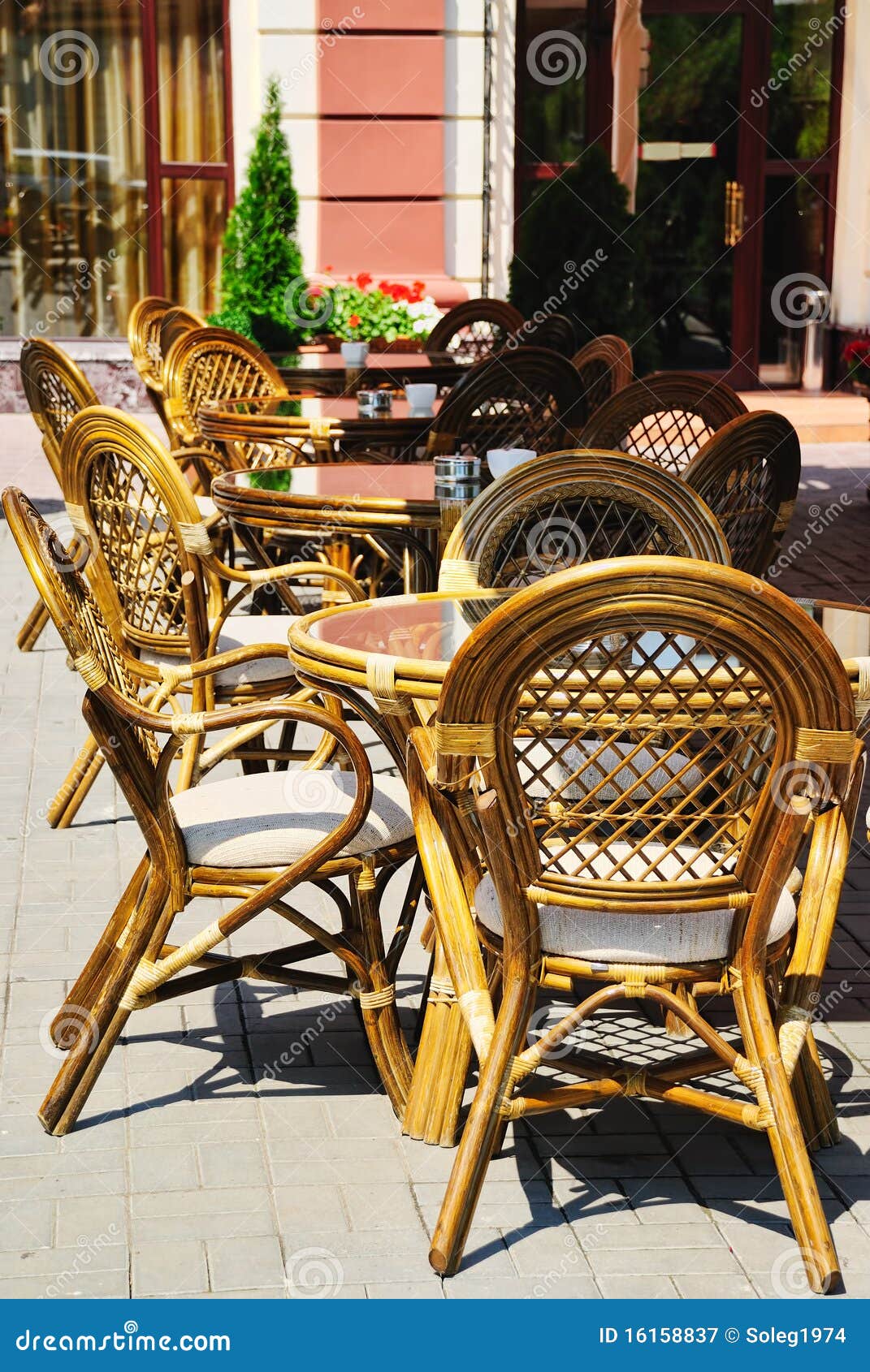 Summer open air cafe stock image. Image of homey, decoration - 16158837