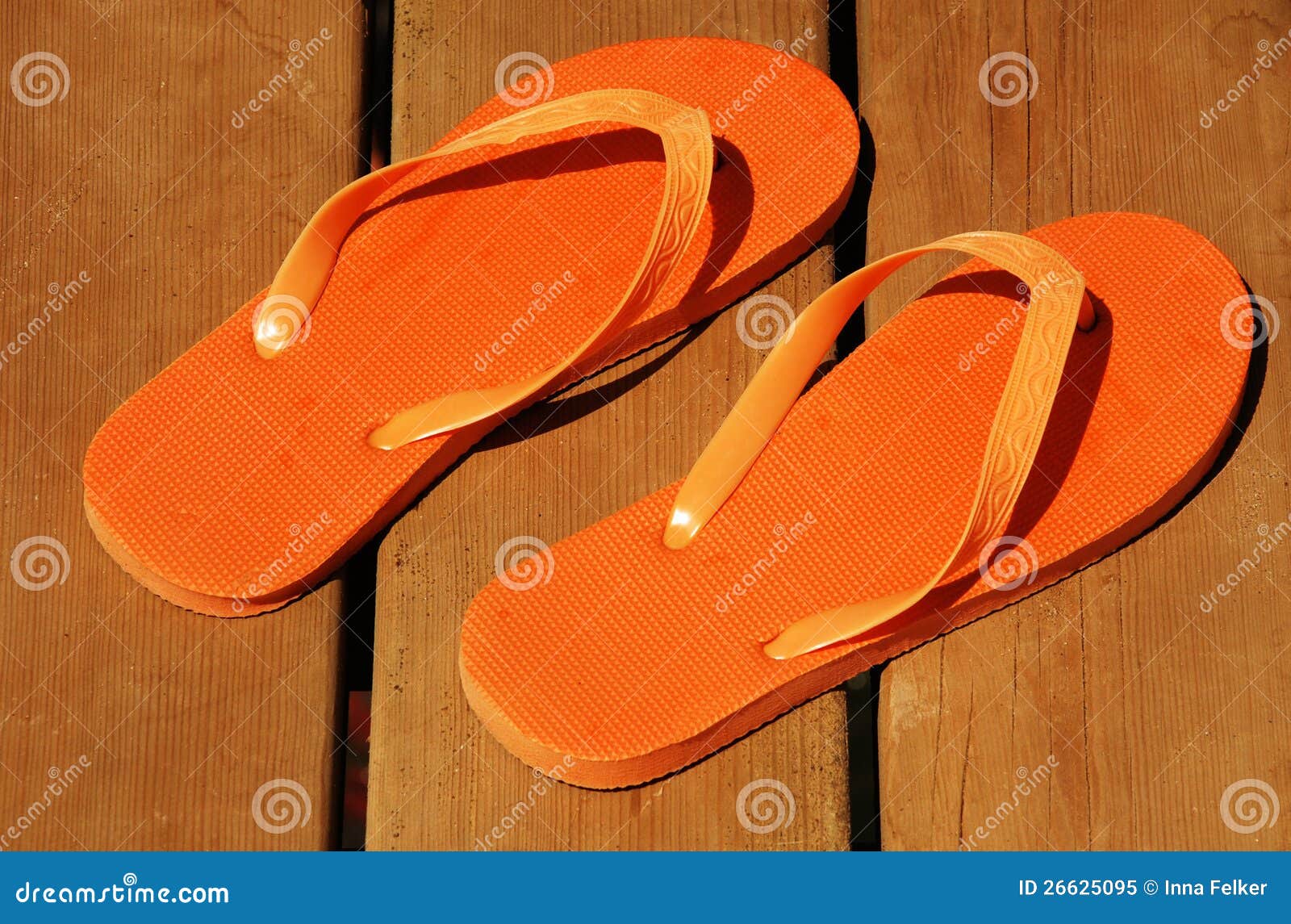 Summer orange sandals stock image. Image of flipflop - 26625095