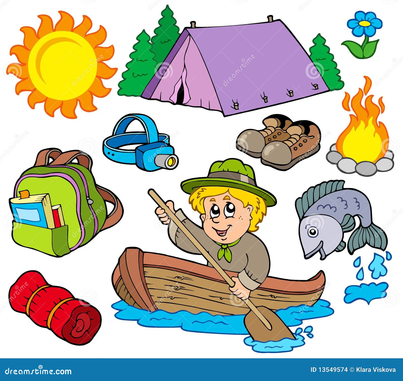 Summer outdoor collection stock vector. Illustration of lamp - 13549574