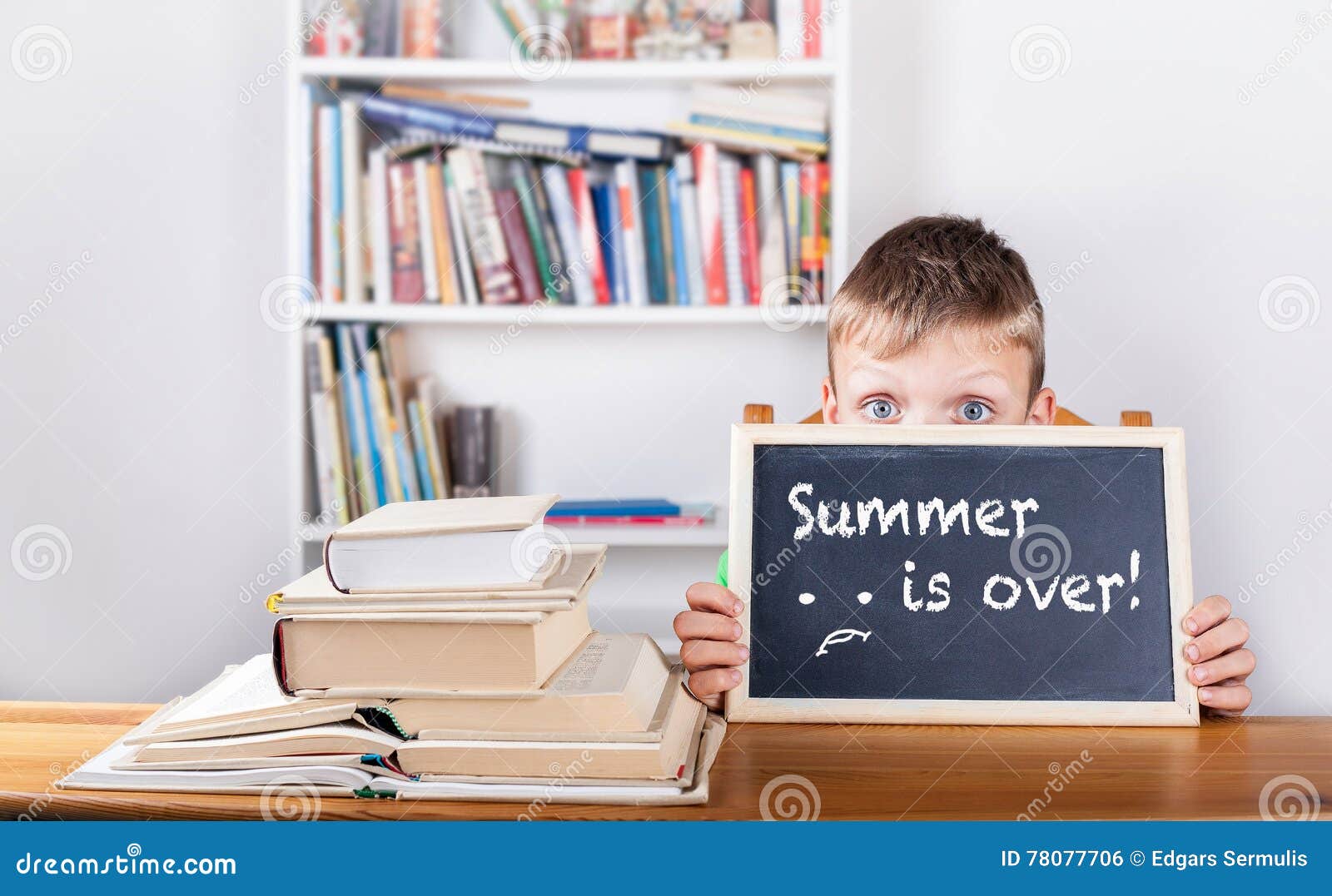 Summer is Over! - Drawn on a Blackboard Stock Photo - Image of ...