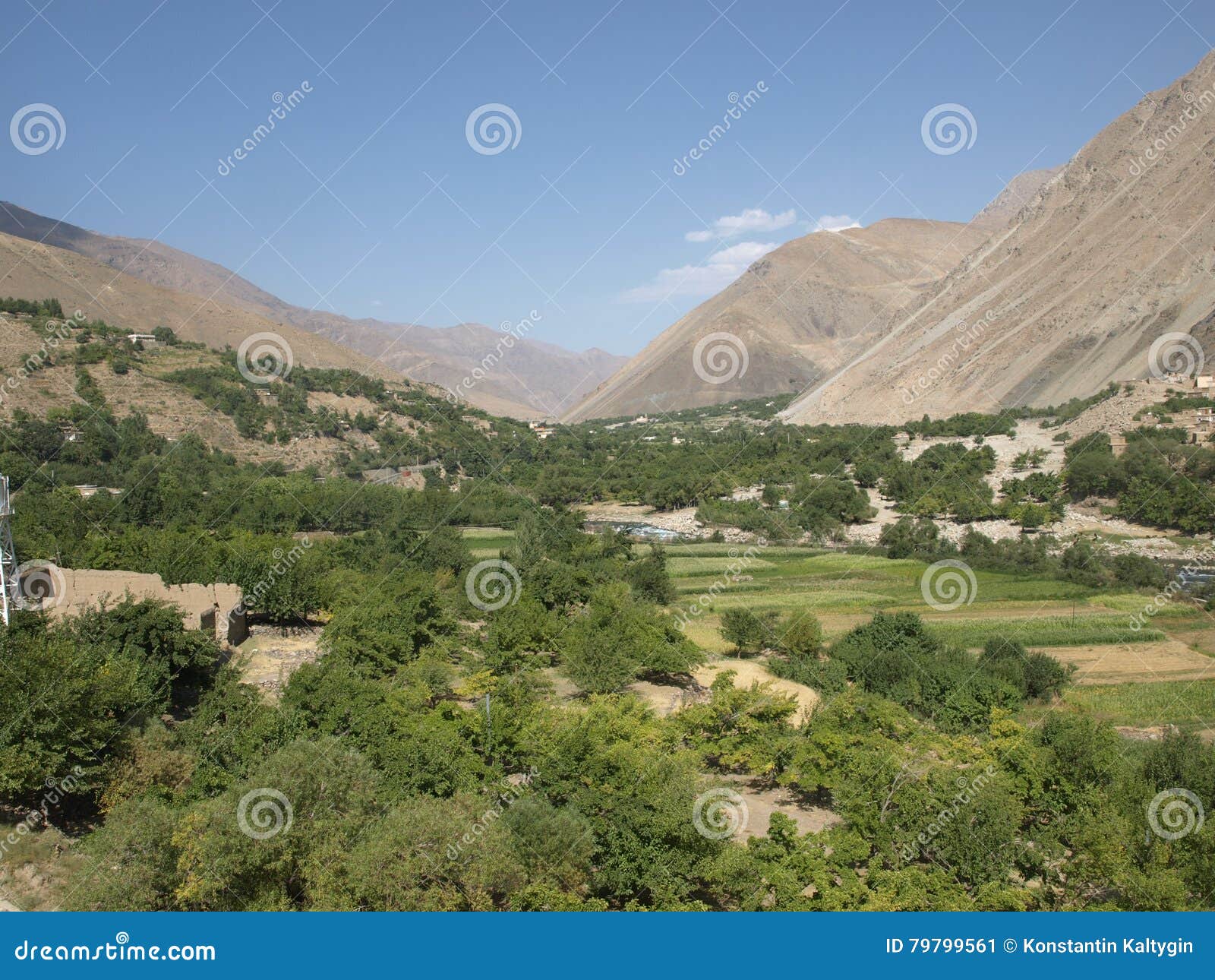 Summer in Panjshir Valley, Afghanistan. Stock Image - Image of ...