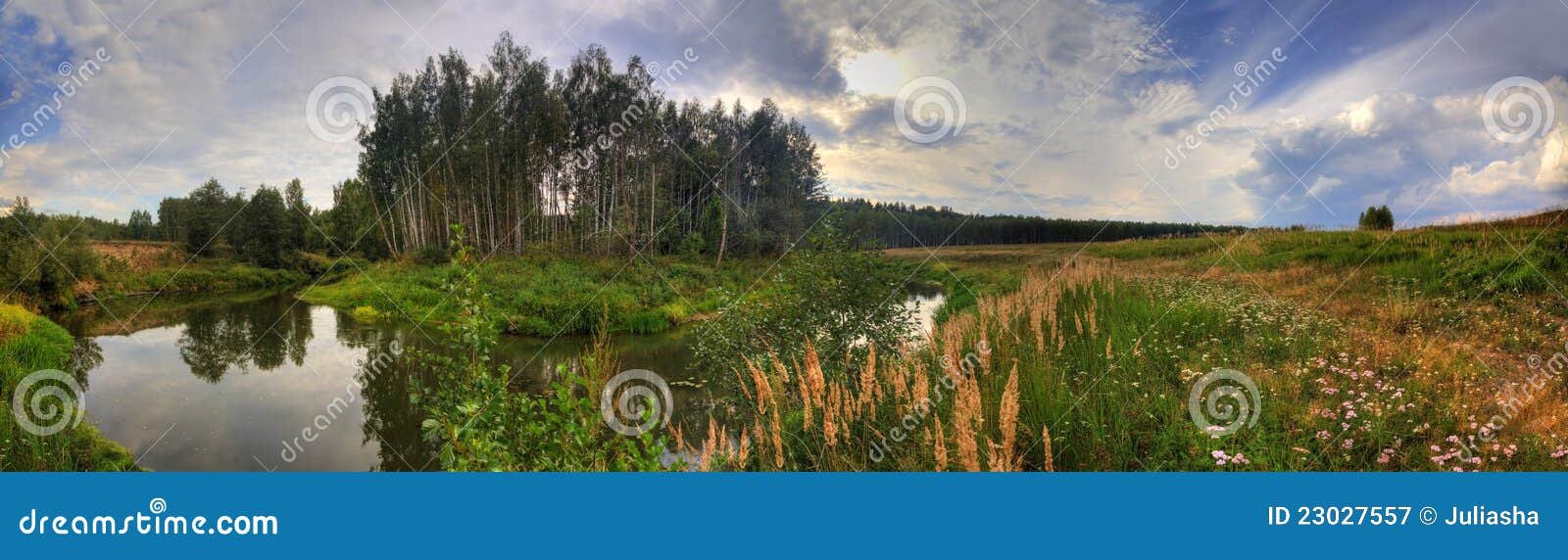 Summer panorama stock image. Image of farm, rural, autumn - 23027557