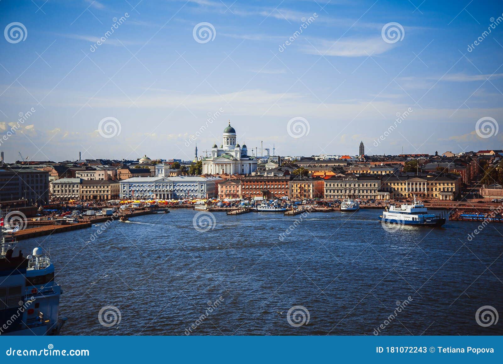 Summer Panorama of Helsinki Editorial Stock Photo - Image of cityscape ...
