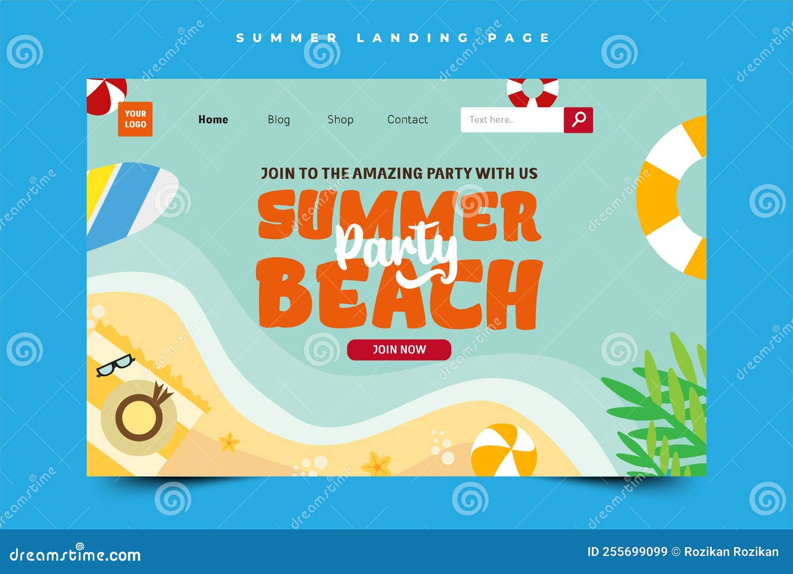 Summer Party Graphic Template Easy To Customize Simple and Elegant ...
