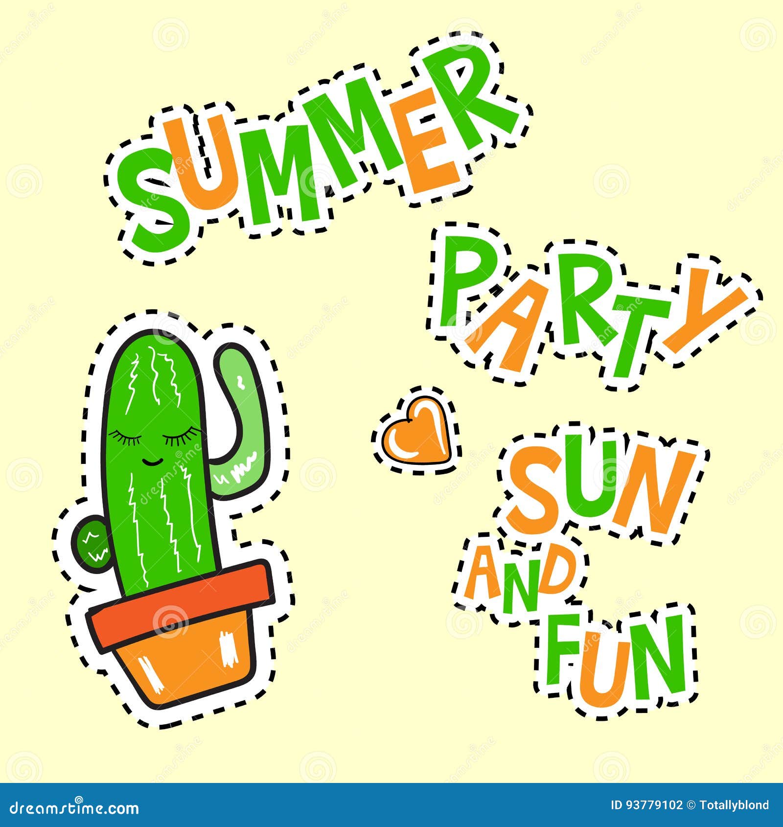 Summer Party Sun and Fun Poster Stock Vector - Illustration of exotic ...