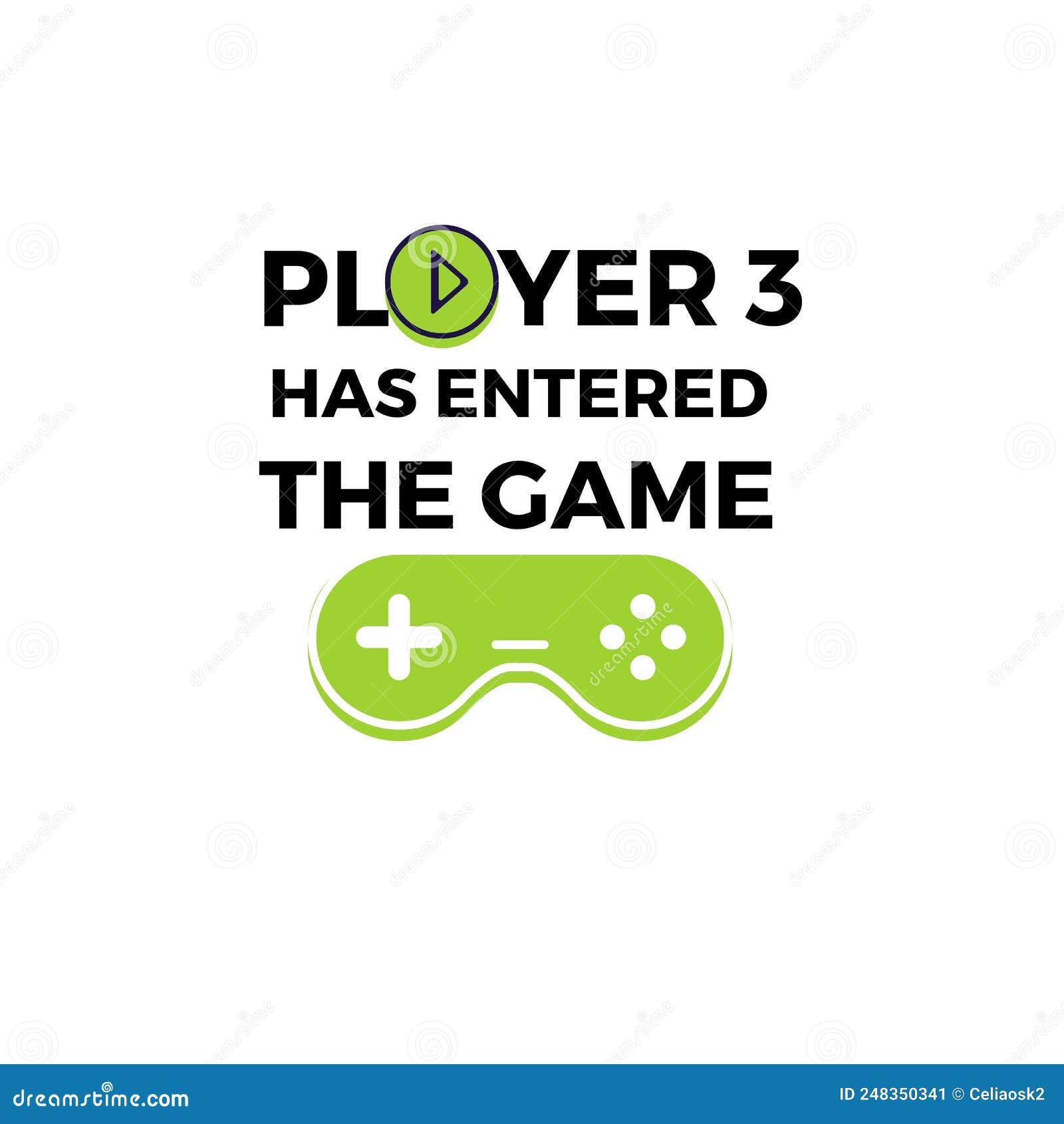 Player Three 3 Has Entered the Game. Stock Illustration - Illustration ...