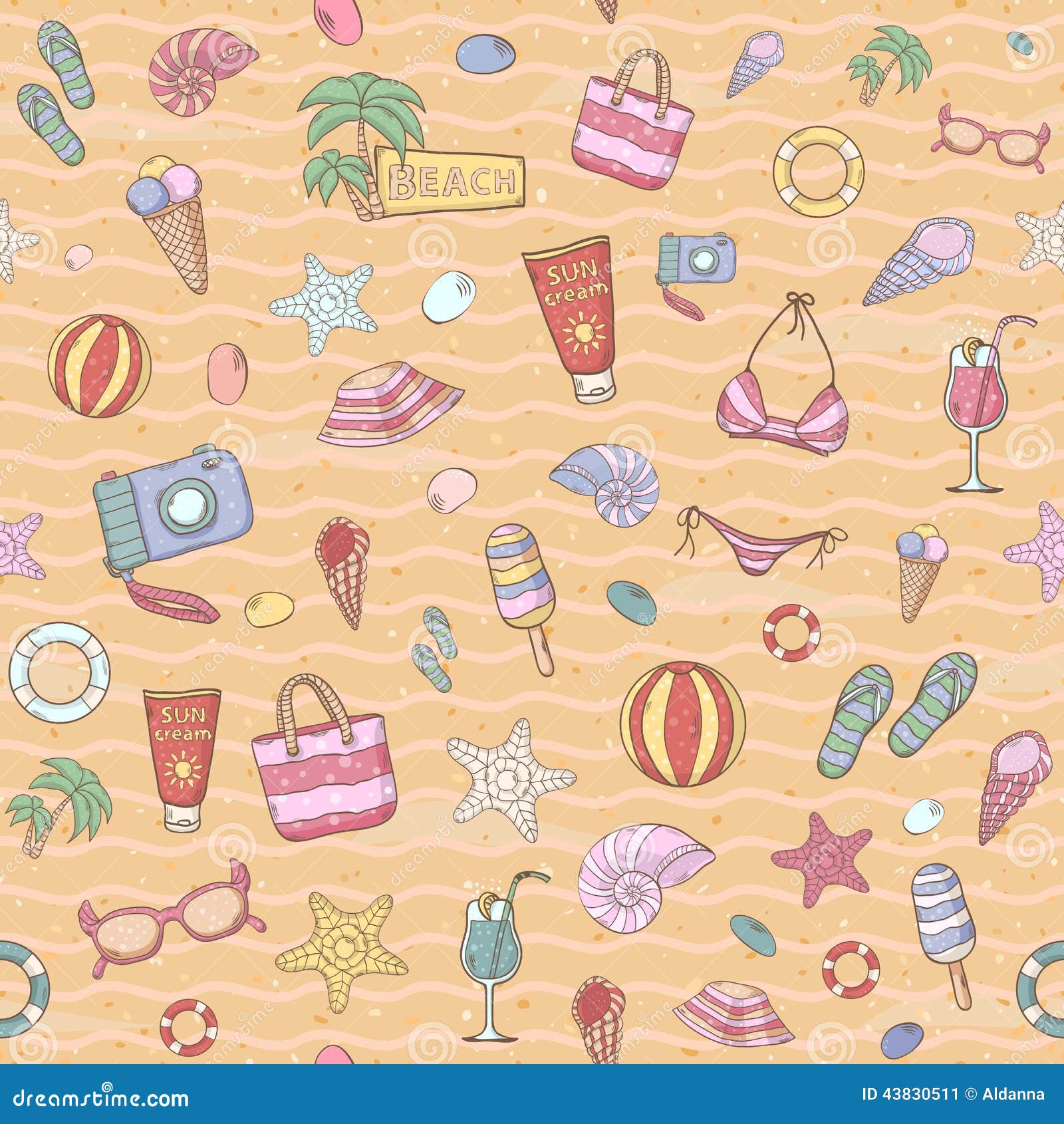 Summer pattern stock vector. Illustration of pattern - 43830511