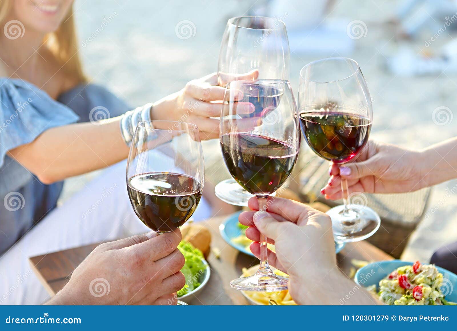 Summer Picnic With Red Wine Stock Image Image Of Meal Glass 120301279