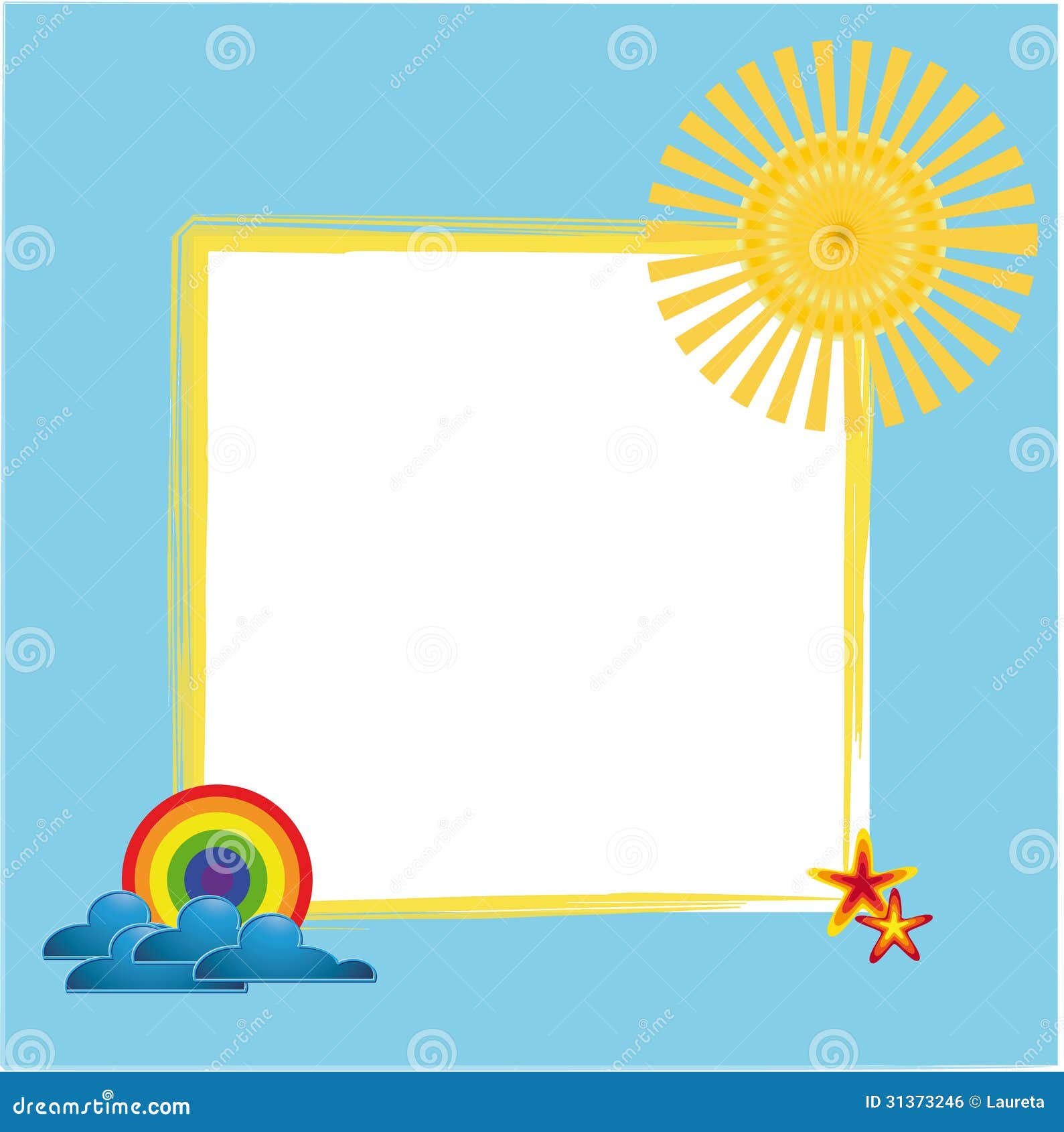 Summer picture frame stock illustration. Illustration of design - 31373246