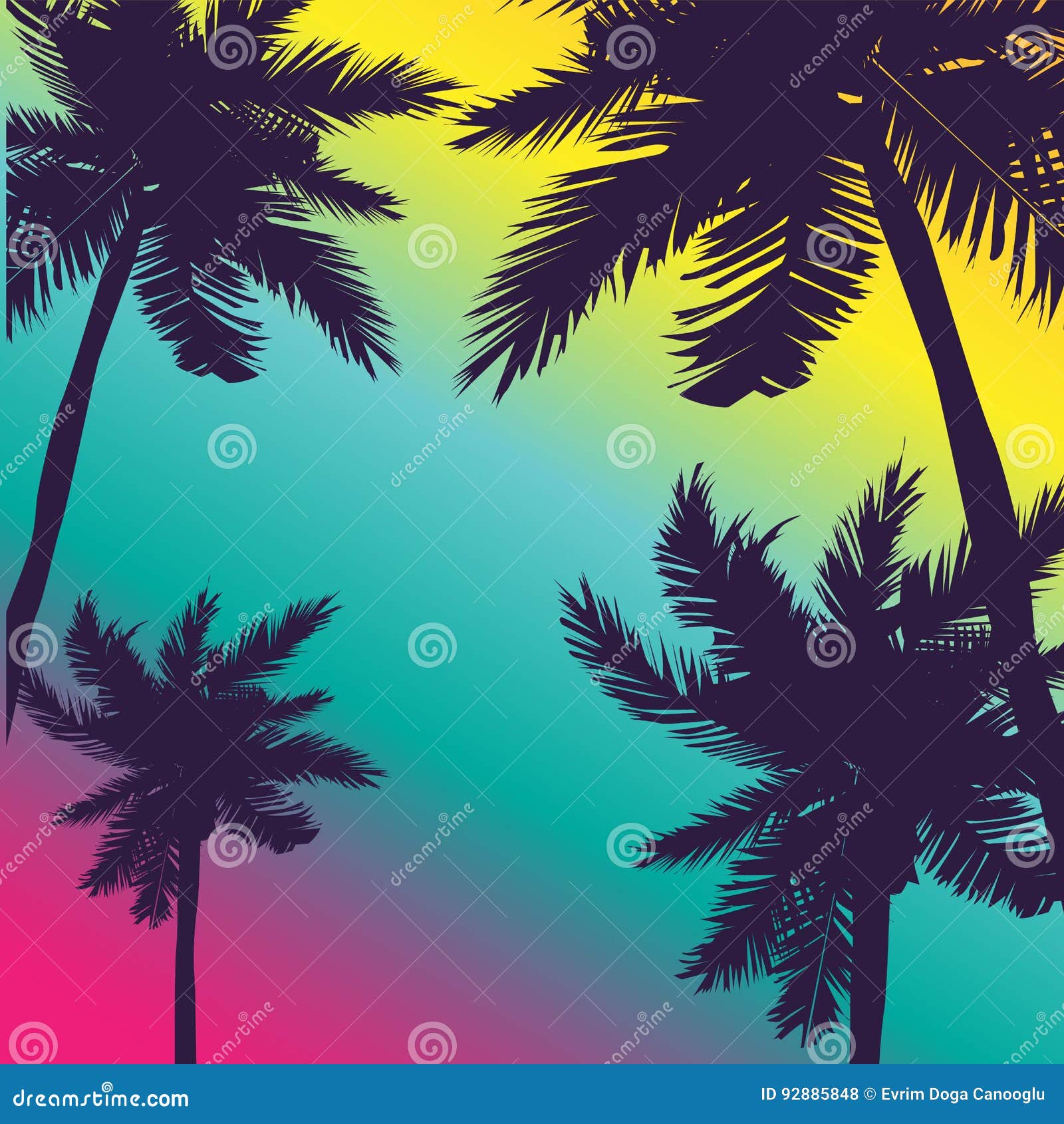 Summer Plam Tree With Wave Minimalist Blue Logo Design Icon Vector,palm ...