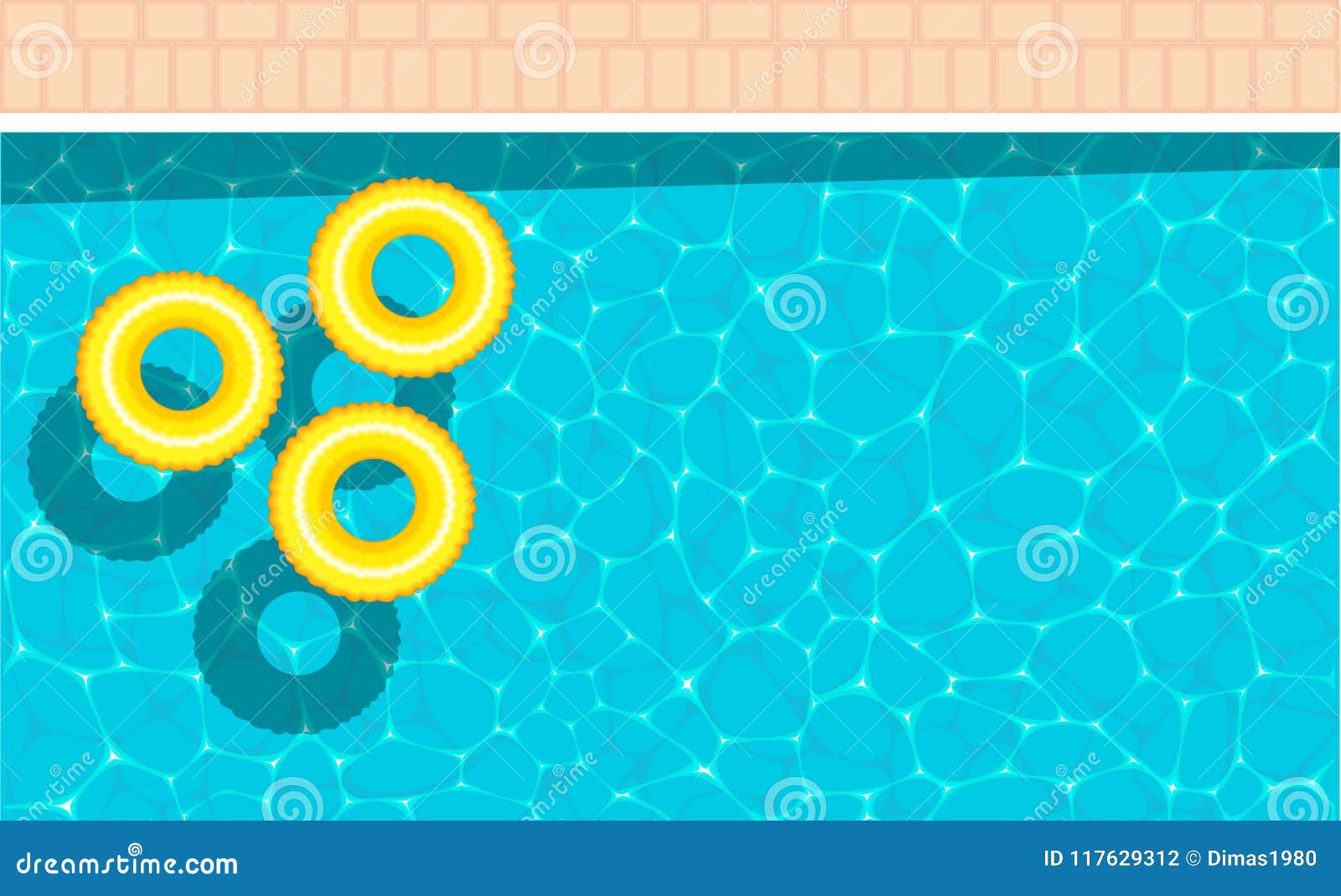 Summer Pool Party Banner with Space for Text Stock Vector ...